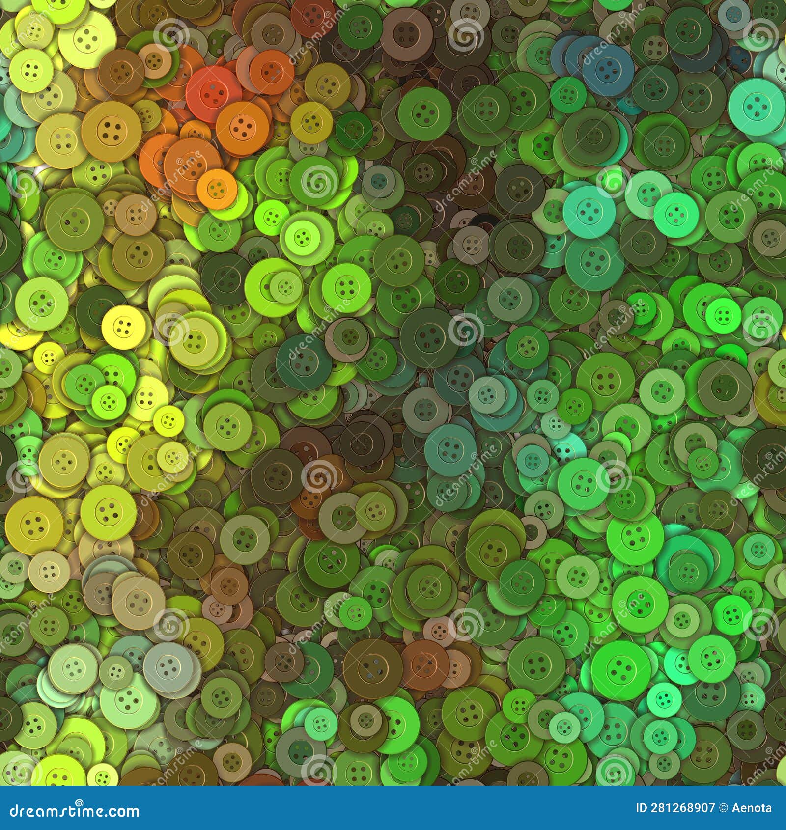 Seamless Green Buttons Pattern Stock Illustration - Illustration of ...