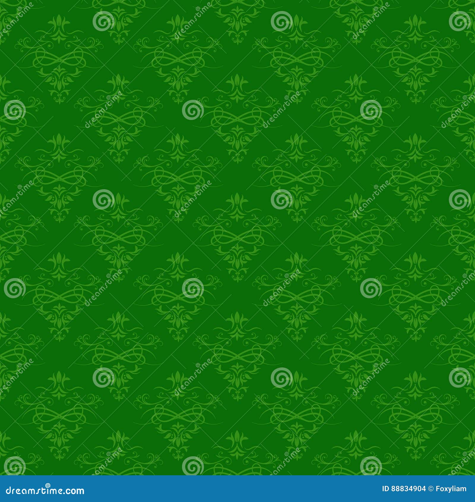 Seamless Green Floral Pattern for Background Design Stock Vector ...