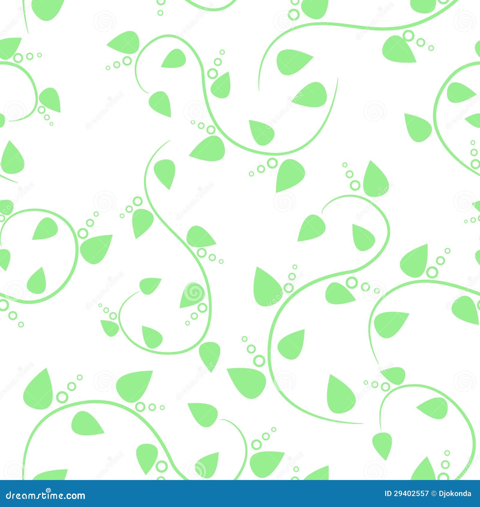 Seamless Green Floral Texture Stock Vector - Illustration of botanical ...