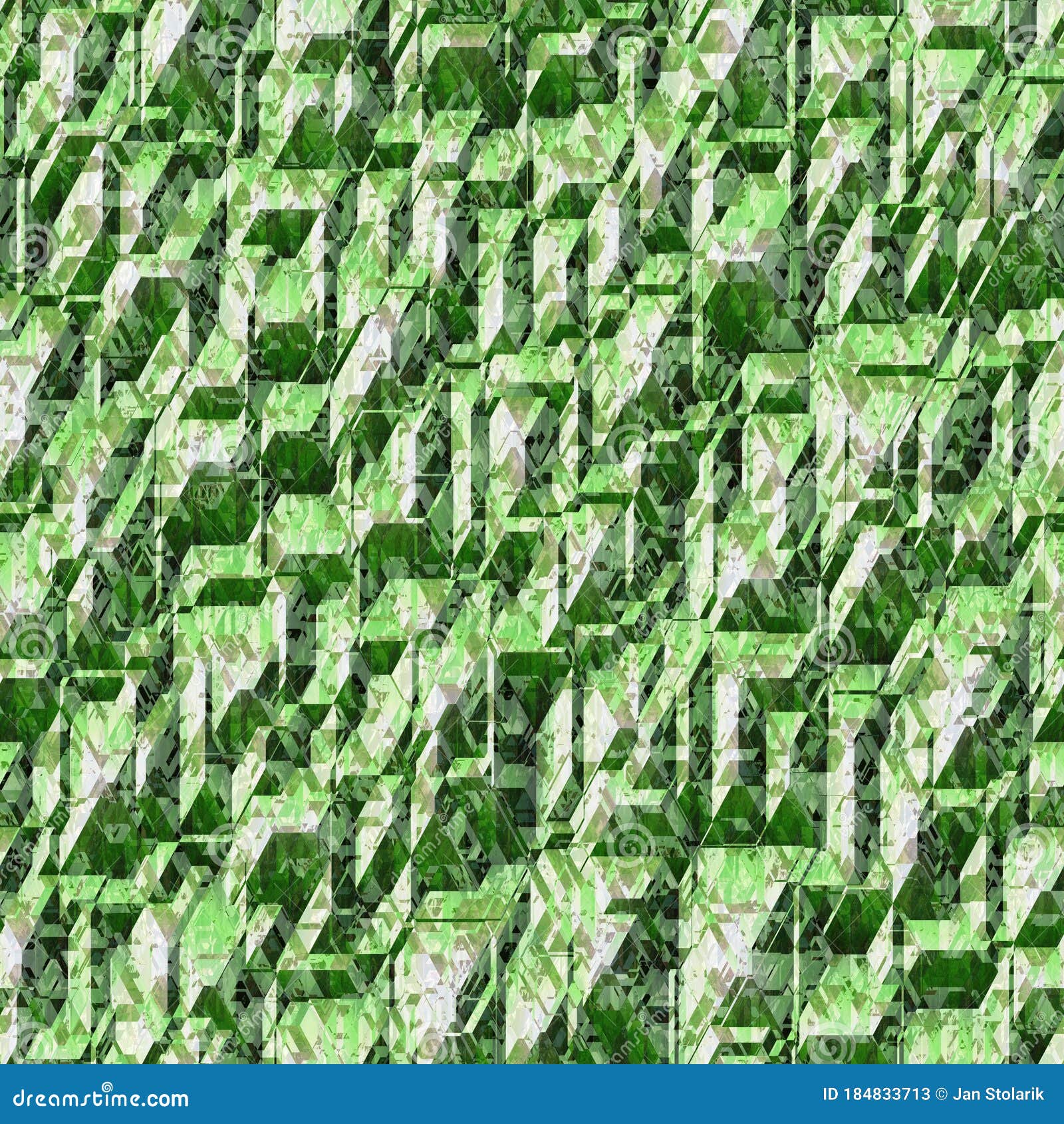 Seamless Green Granite Stone Blocks Texture Stock Illustration ...