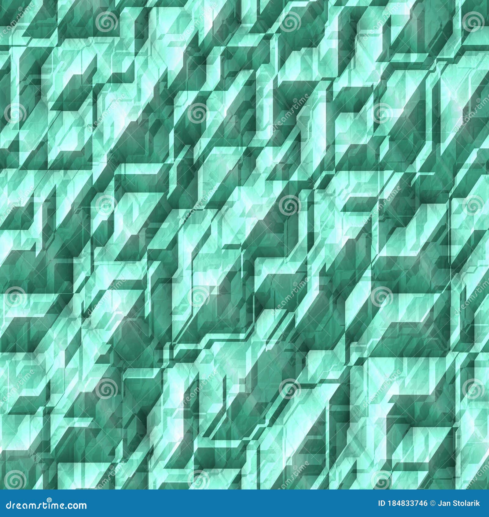 Seamless Green Granite Stone Blocks Texture Stock Illustration ...