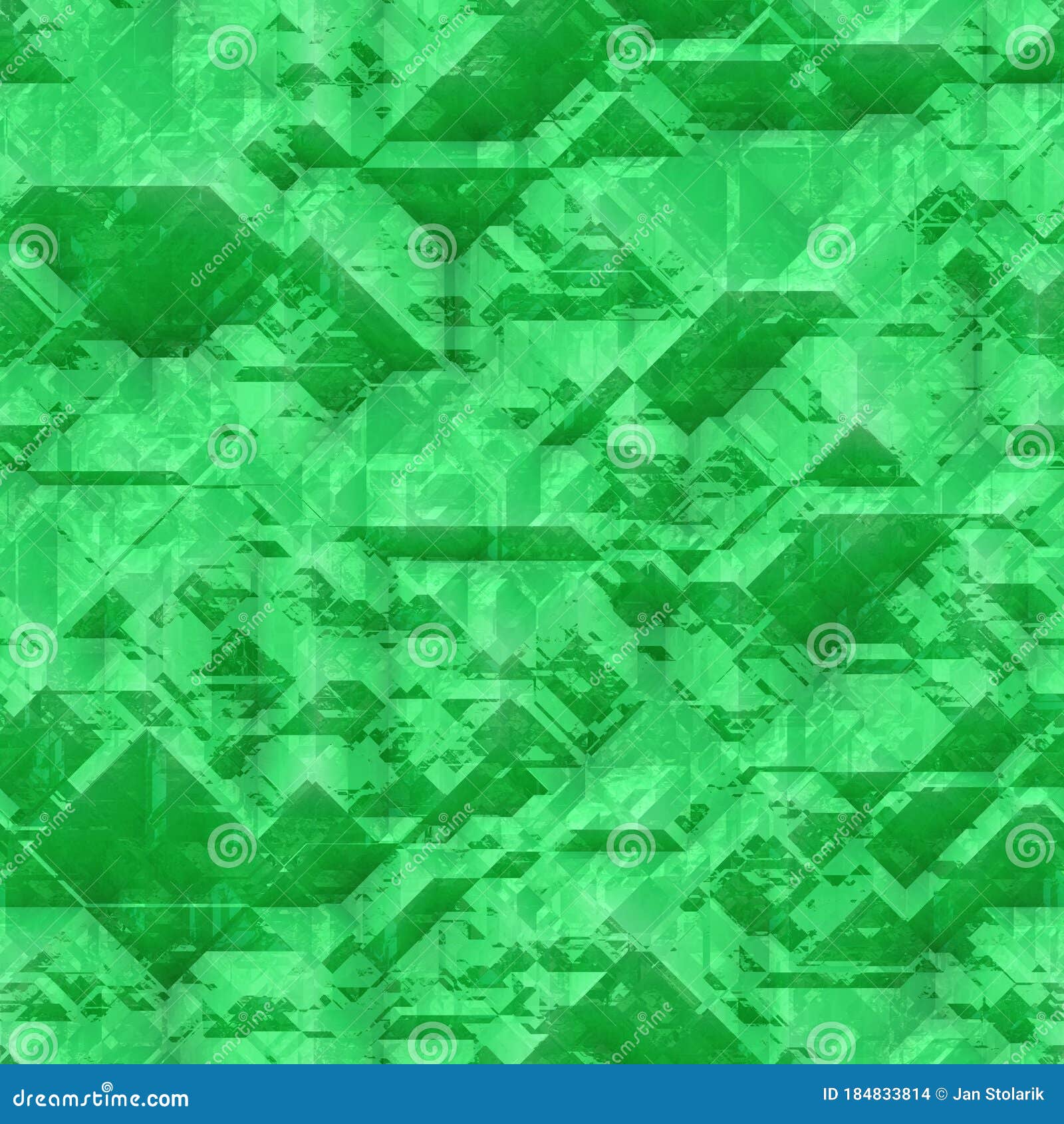 Seamless Green Granite Stone Blocks Texture Stock Illustration ...