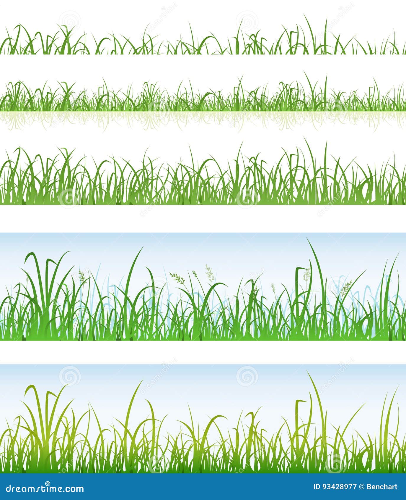 Seamless Green Grass Layers Stock Vector - Illustration of plants ...