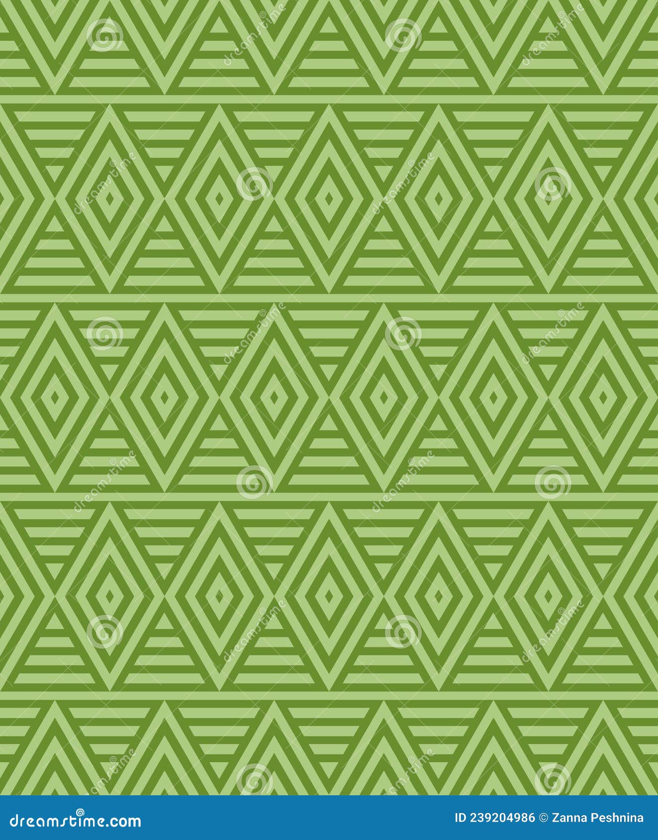 Seamless Green Grid Pattern with Repeating Geometric Triangles Stock ...