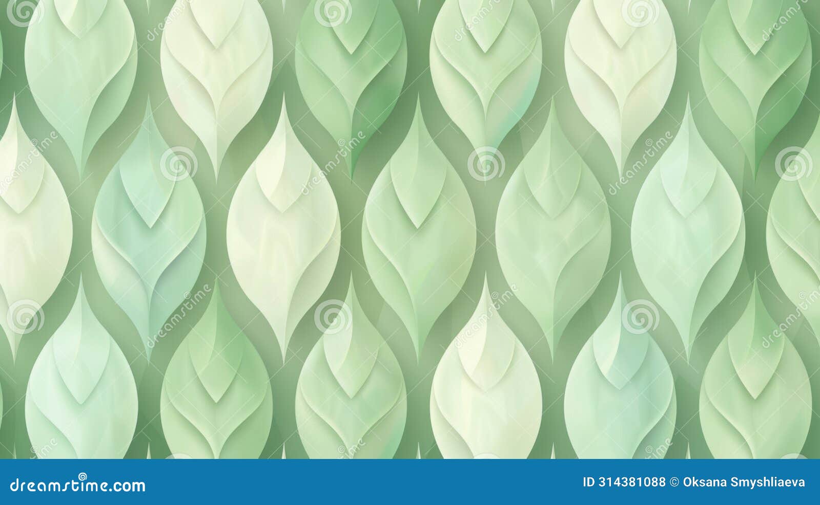 Seamless Green Leaf Pattern Wallpaper Design Stock Photo - Image of ...