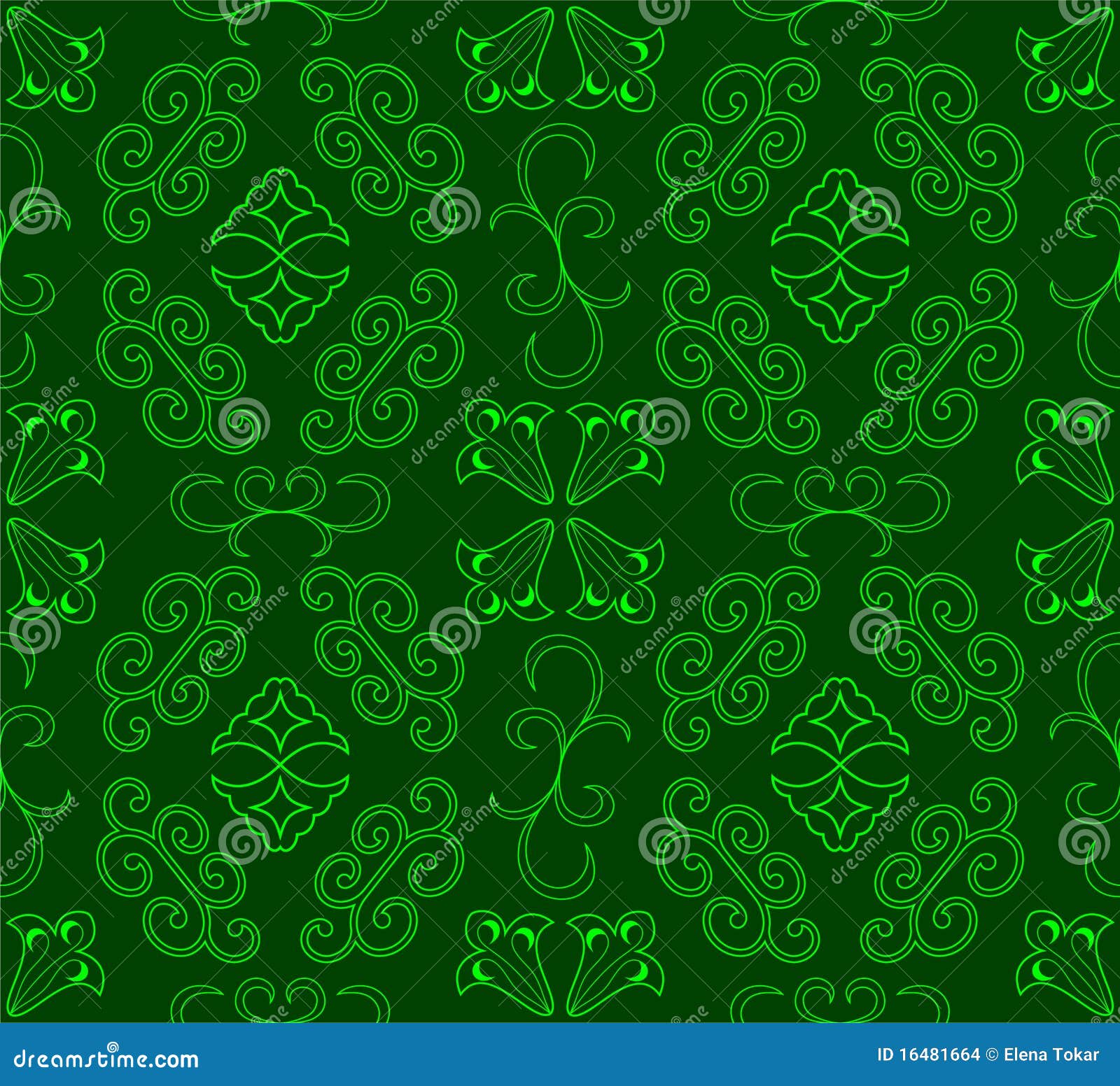 Seamless Green Pattern Stock Images - Image: 16481664