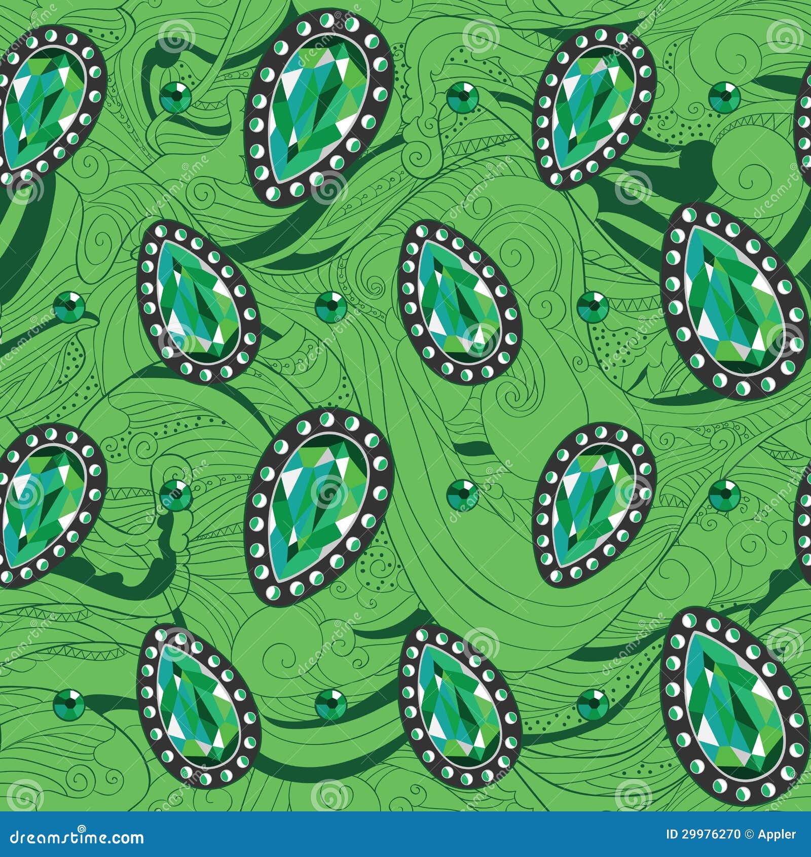 Emerald Jewelry Green Pattern Stock Photo - Image: 29976270