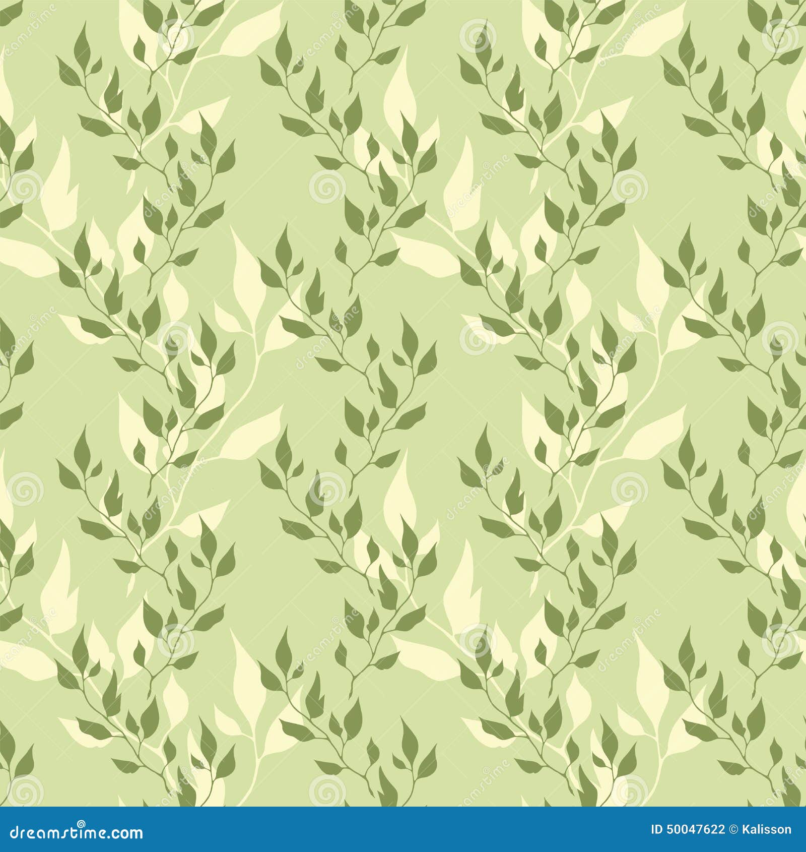 Seamless Green Pattern with Olive Leaves Stock Vector - Illustration of ...
