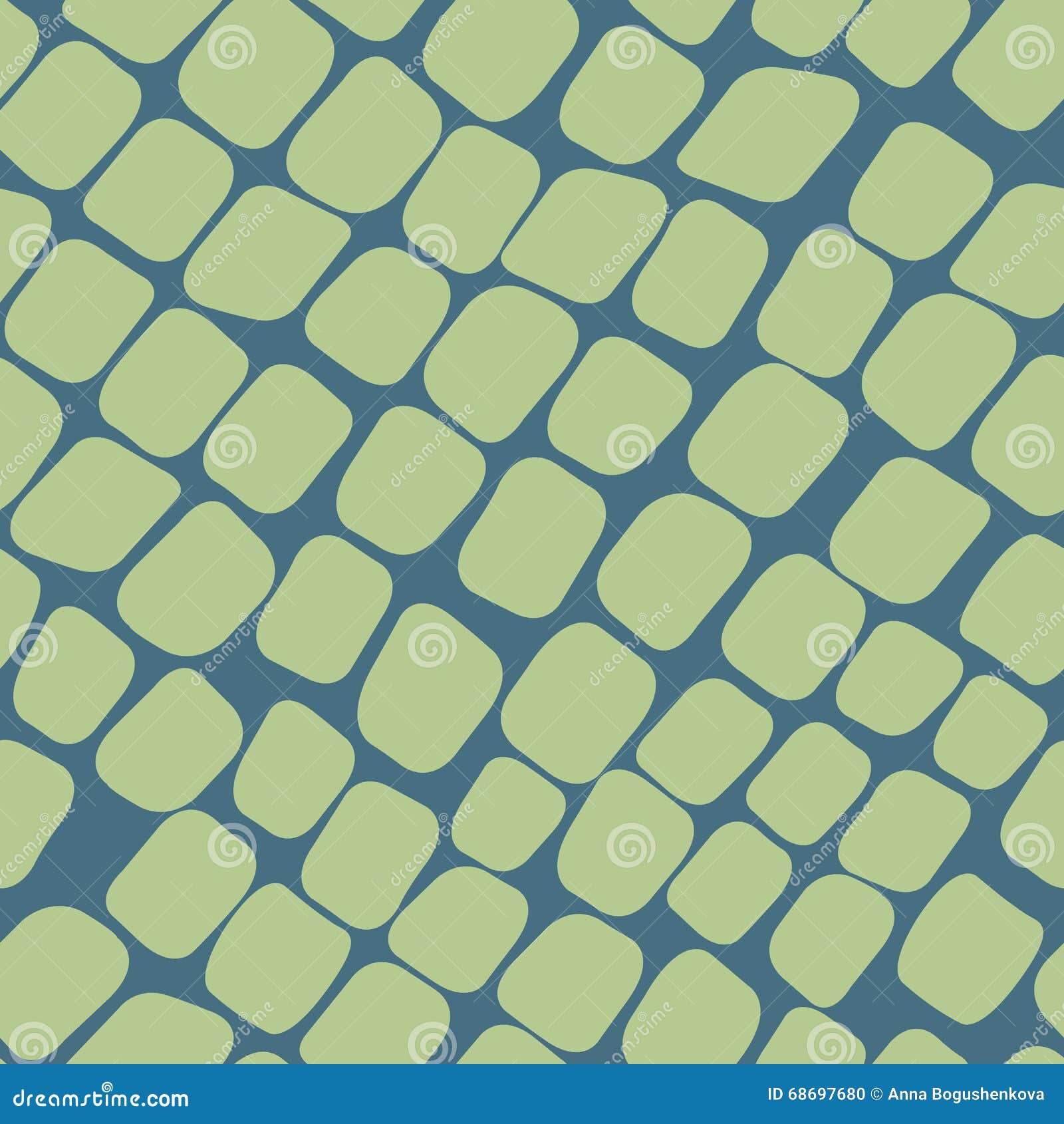 Seamless Green Pattern with Paving Stones Stock Vector - Illustration ...