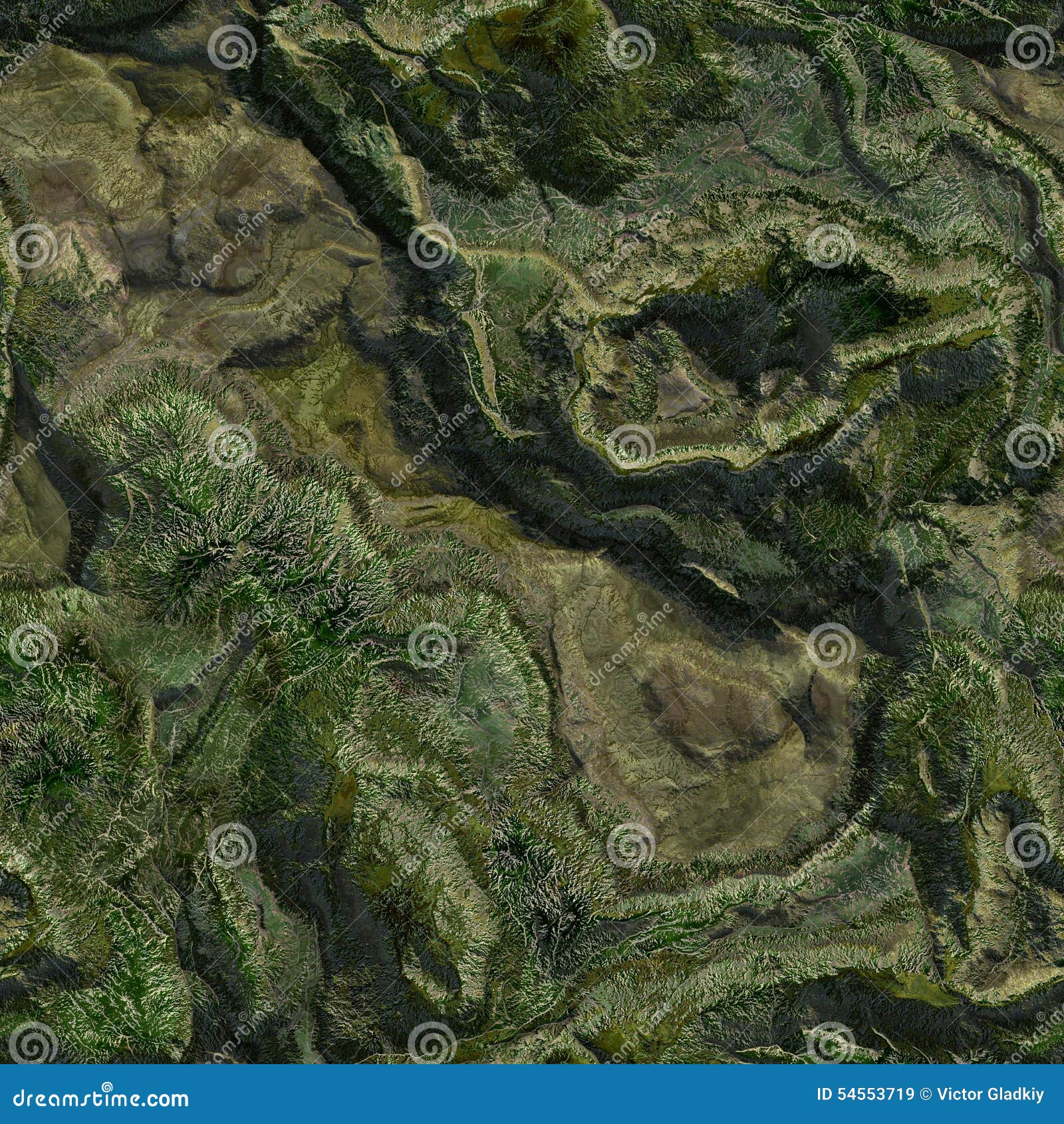 Seamless Green Terrain Background Stock Illustration - Illustration of ...