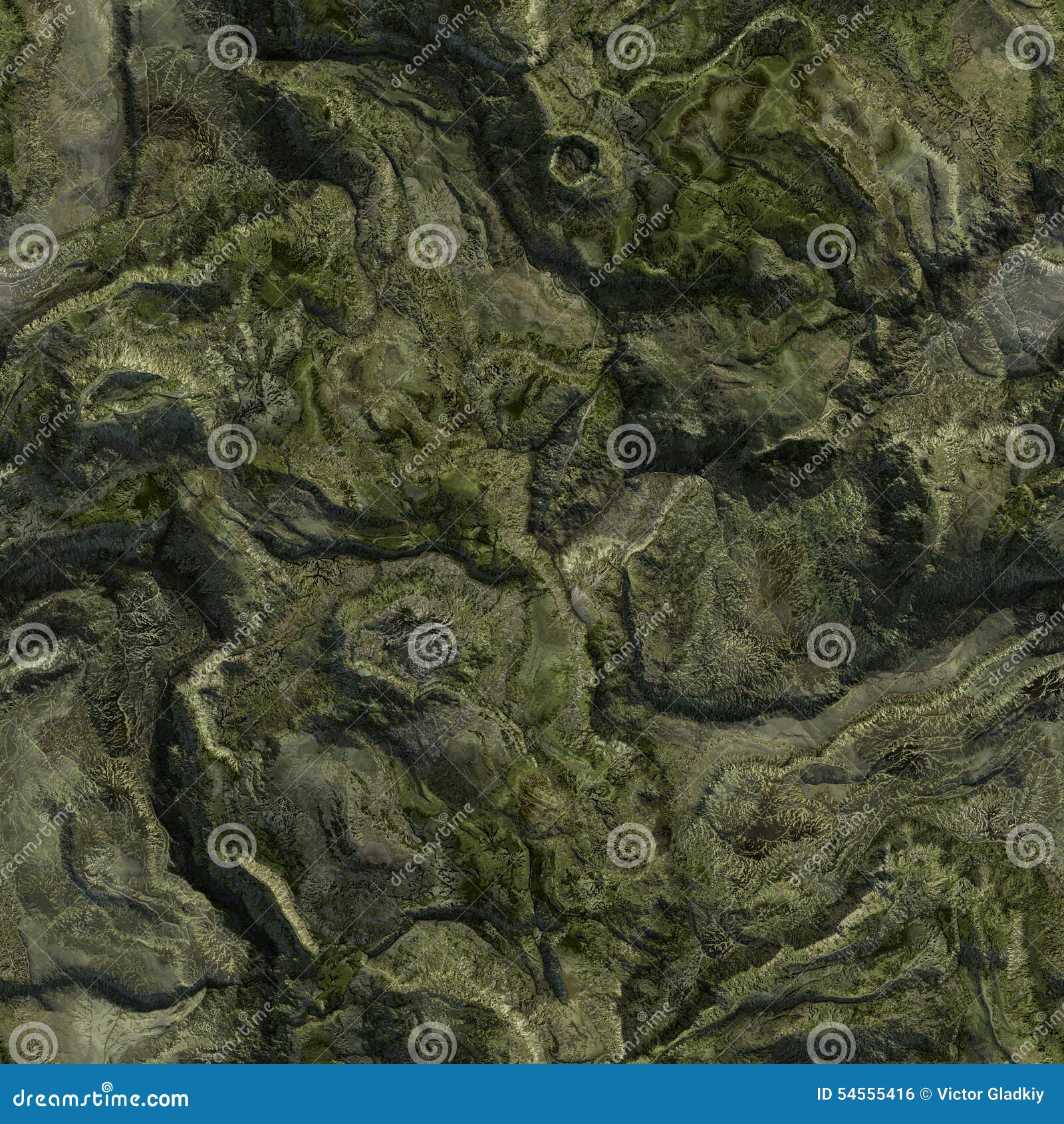 Seamless Green Terrain Background Stock Illustration - Illustration of ...