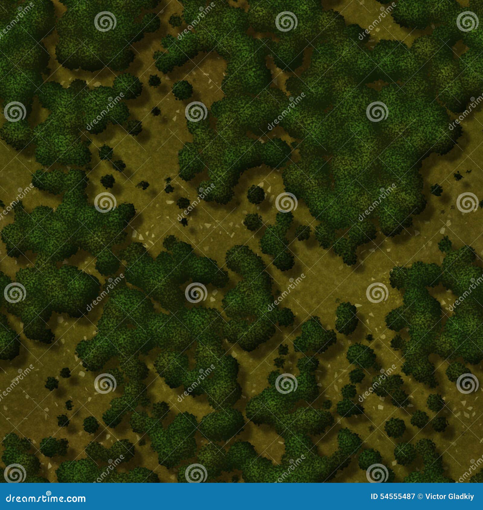 Seamless Green Terrain Background Stock Illustration - Illustration of ...