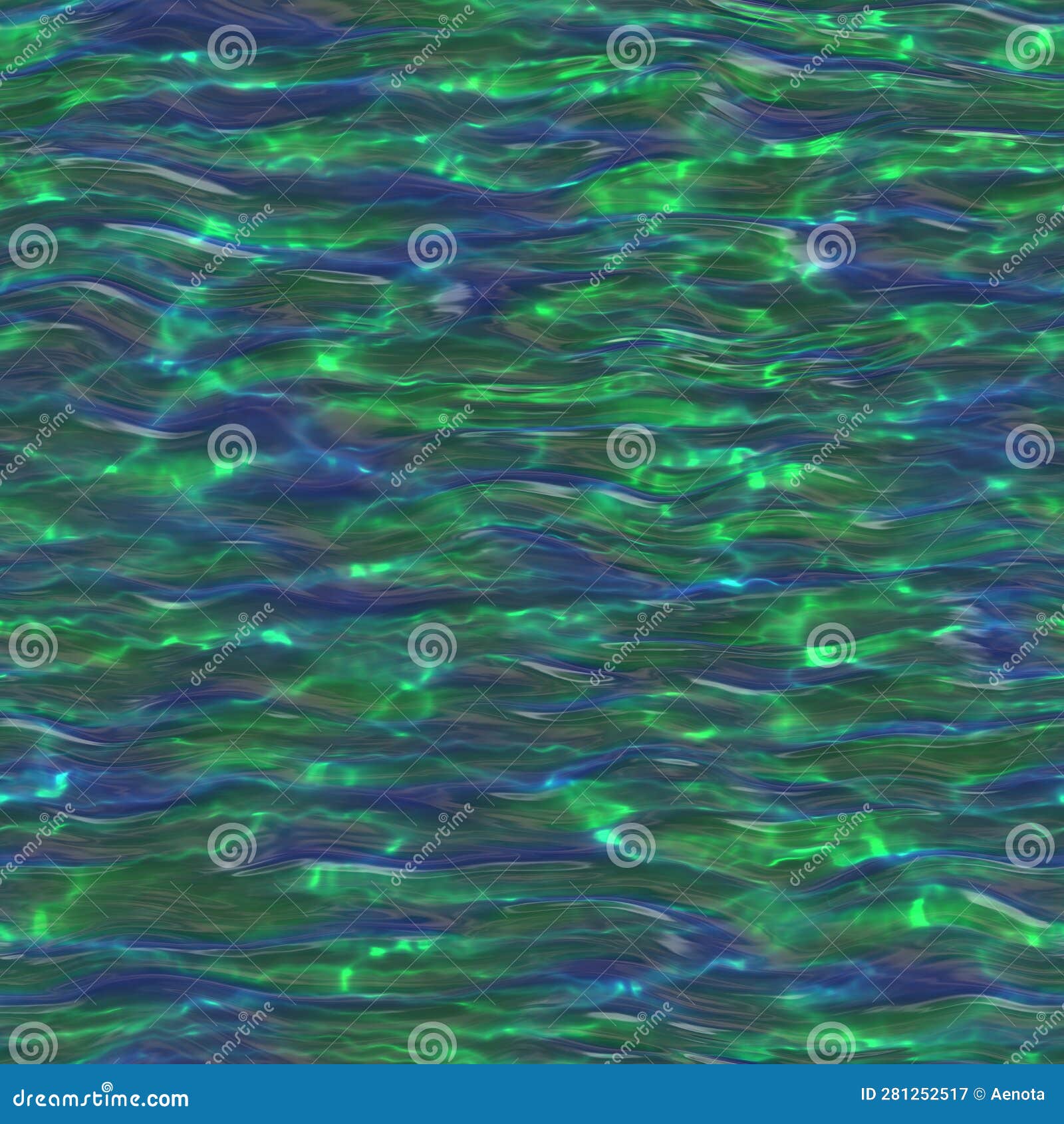 Seamless Green Water Pattern Stock Illustration - Illustration of pond ...