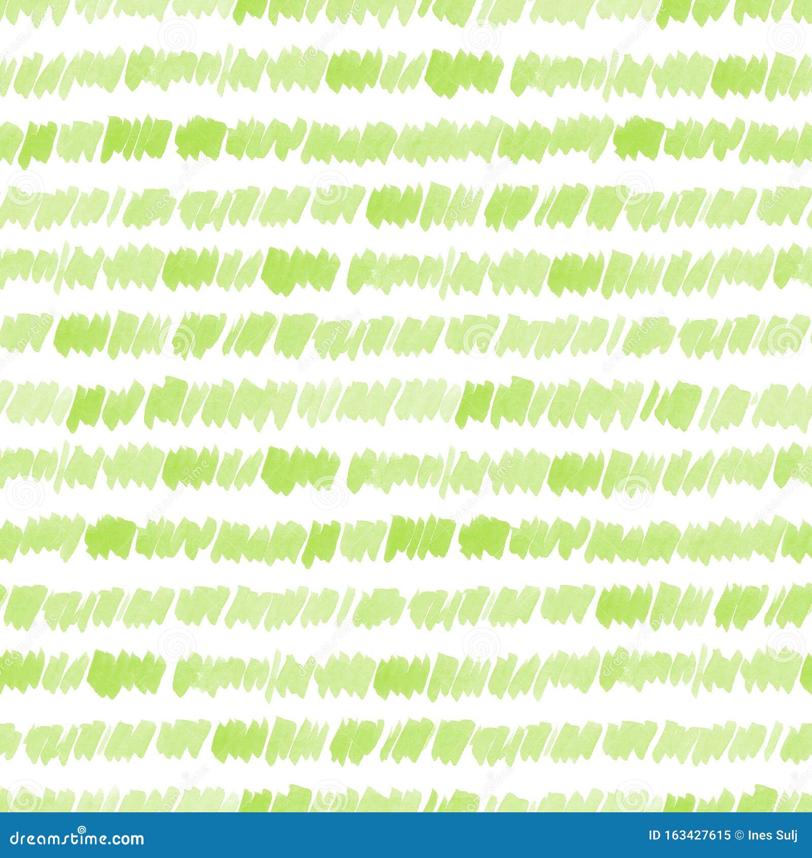 Seamless Green Watercolor Pattern on White Background. Watercolor ...