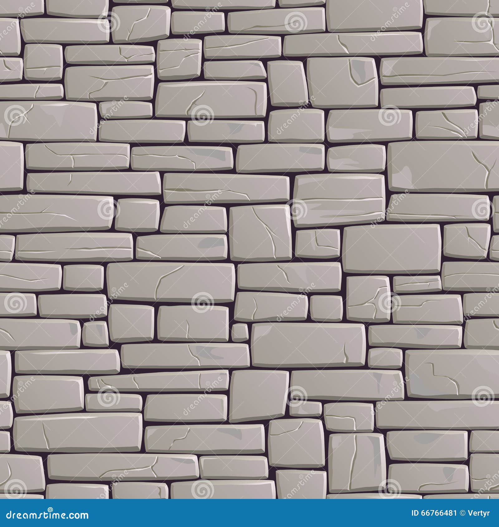 Seamless Grey Background Wall of Rectangular Cracked Bricks. Stock ...