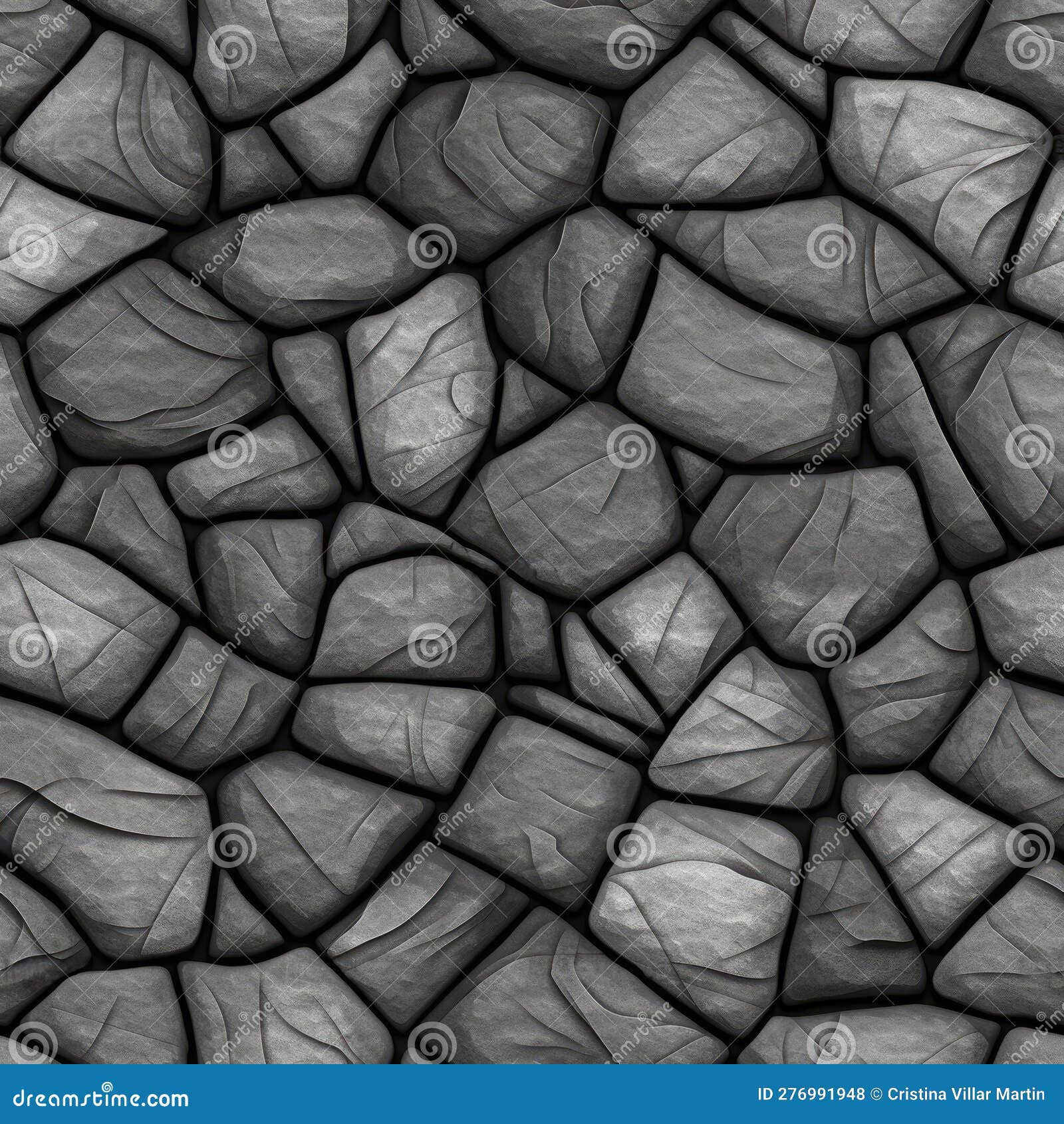 Seamless Grey Pebbles Pattern Made with Generative AI. Stock ...