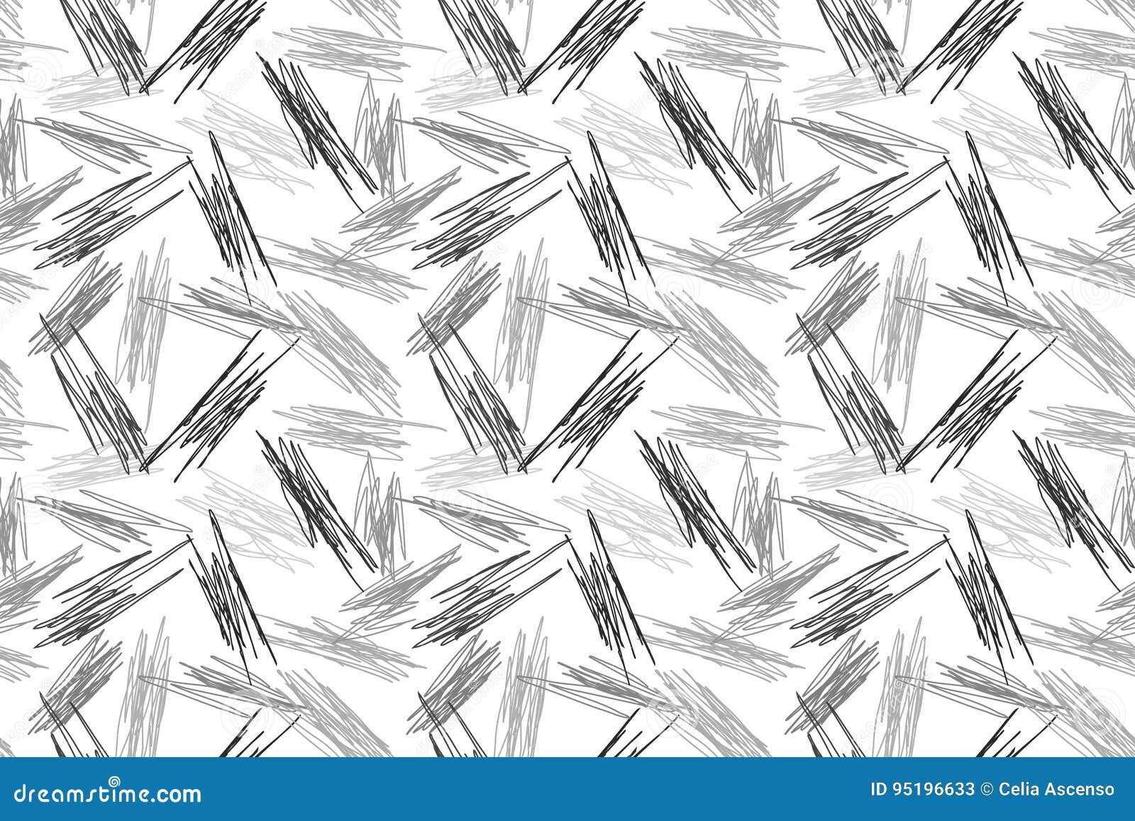 Seamless Grey Pencil Doodling Background Stock Illustration ...
