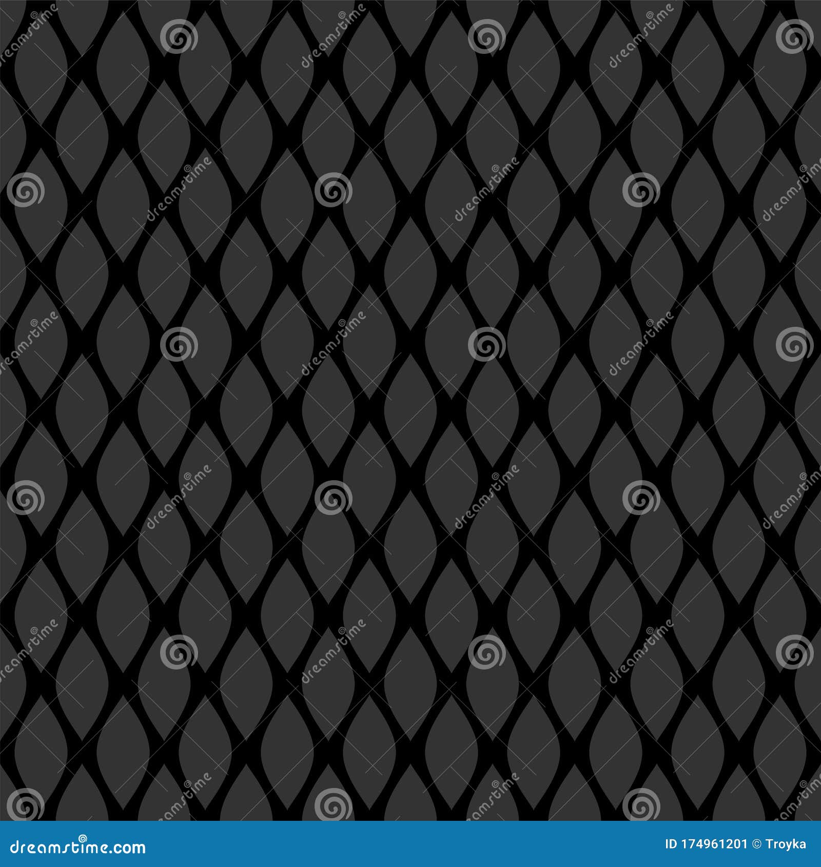 Seamless Grid Black Pattern on Dark Grey Background Stock Vector ...