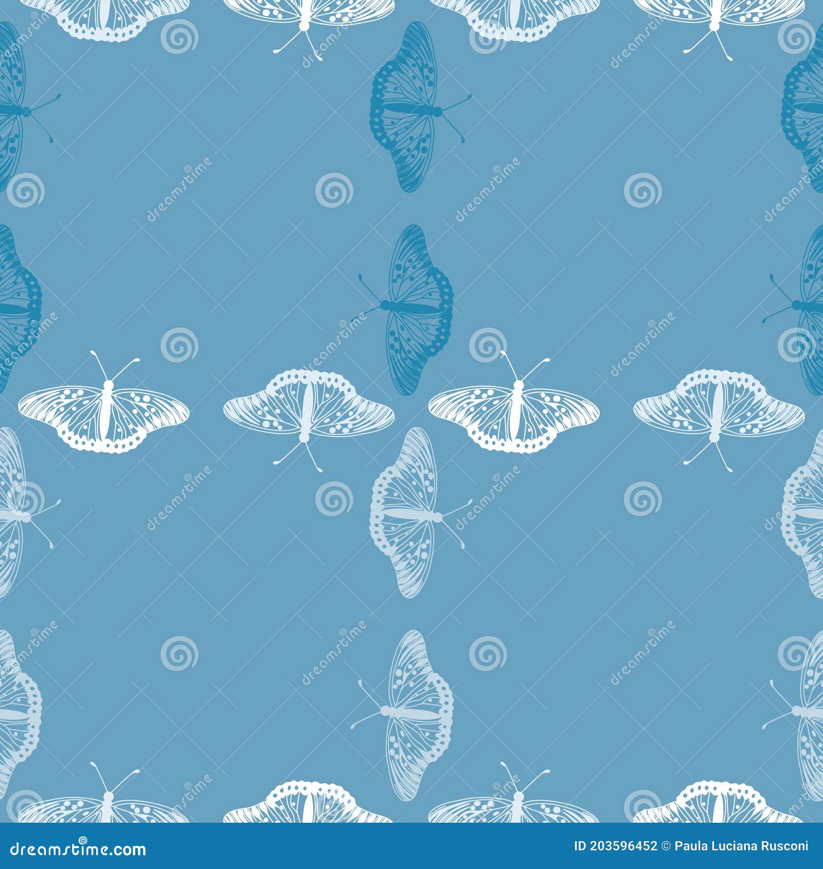 Vector Grid Butterfly Pattern Seamless Stock Vector - Illustration of ...