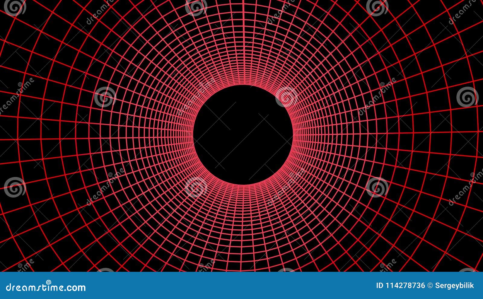 Seamless Grid Net Polygonal Wireframe Abstract Retro Tunnel Slow Motion ...