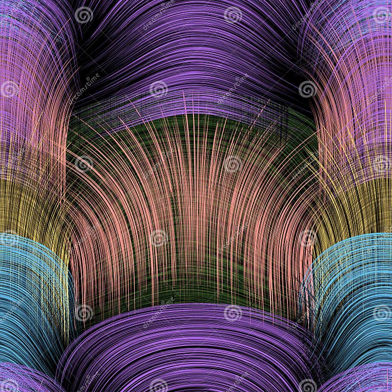Seamless Grid Pattern with Rows of Colorful Wavy Intersecting Grunge ...