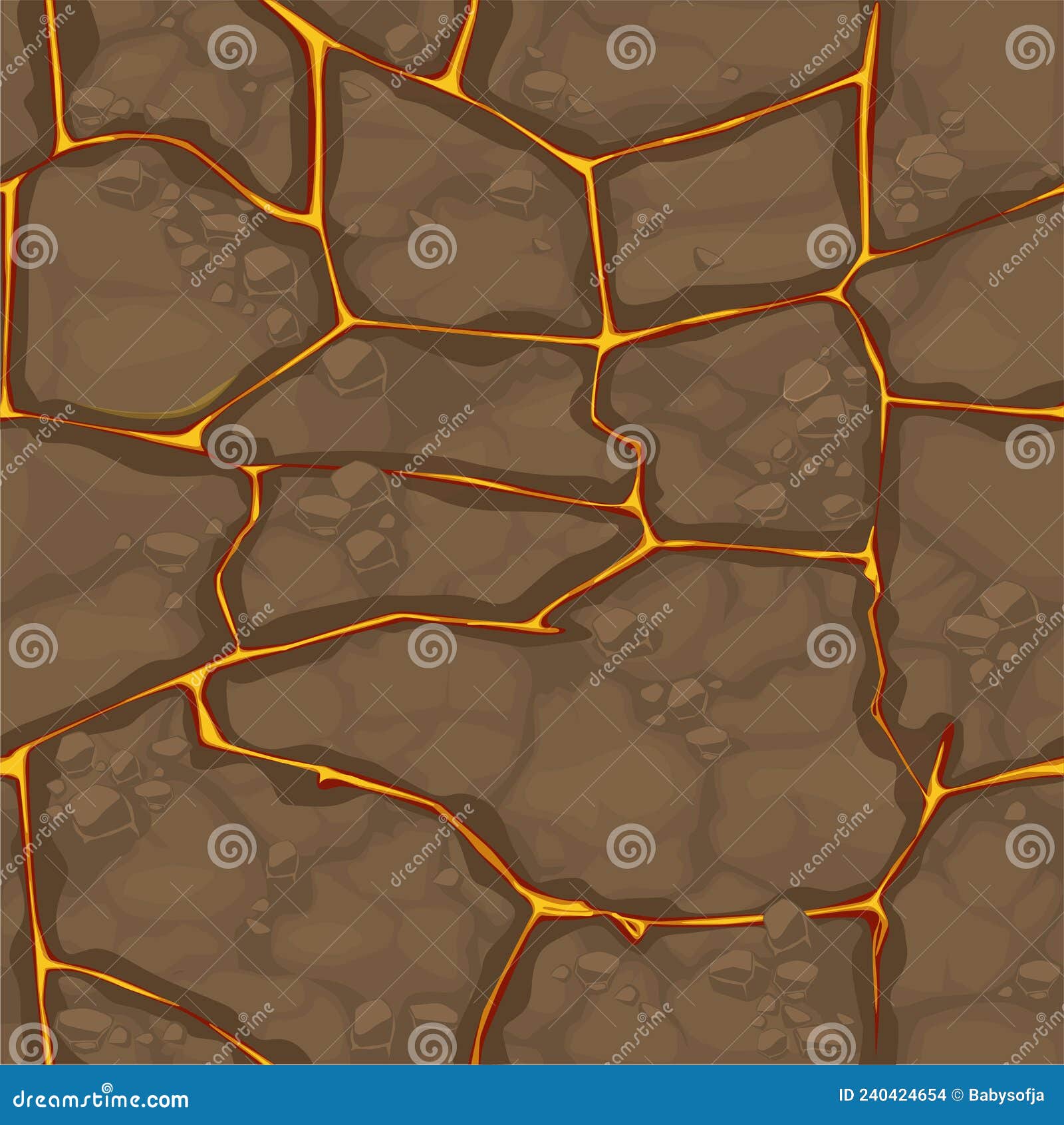 Seamless Ground Pattern with Lava from Volcano for Wallpaper. Stock ...
