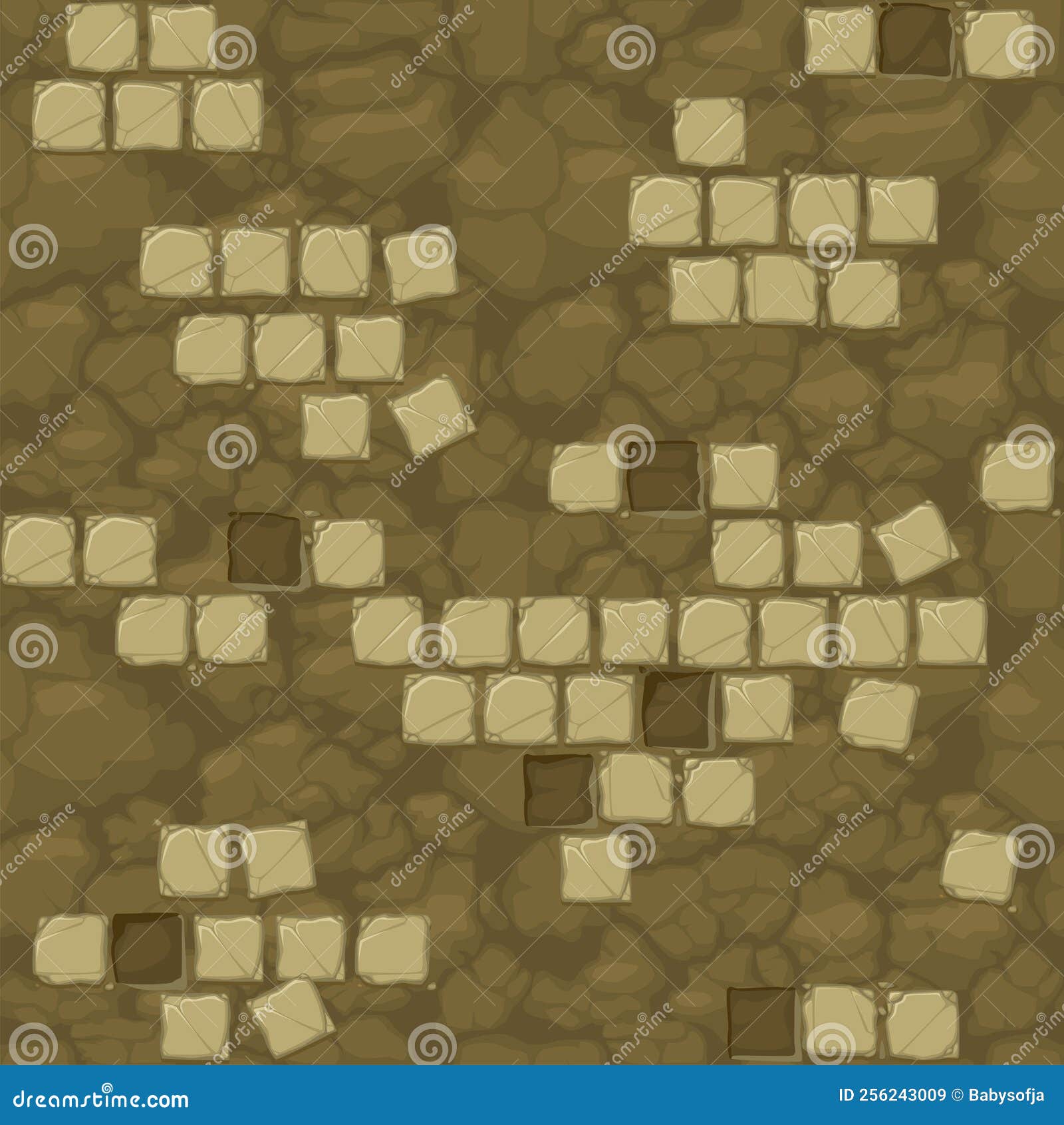 Seamless Ground Texture with Old Stone Tiles Stock Vector ...