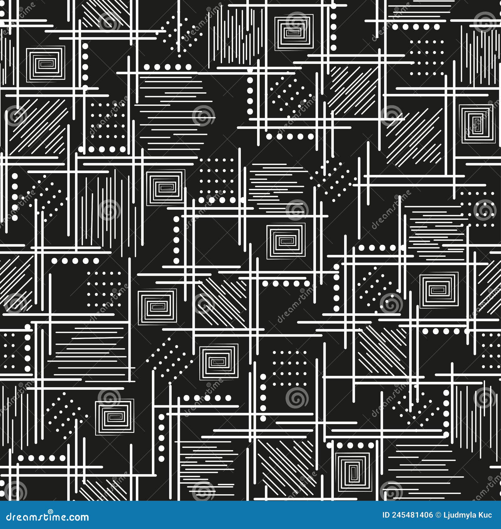 Seamless Grunge Cell Wallpaper Stock Vector - Illustration of geometric ...