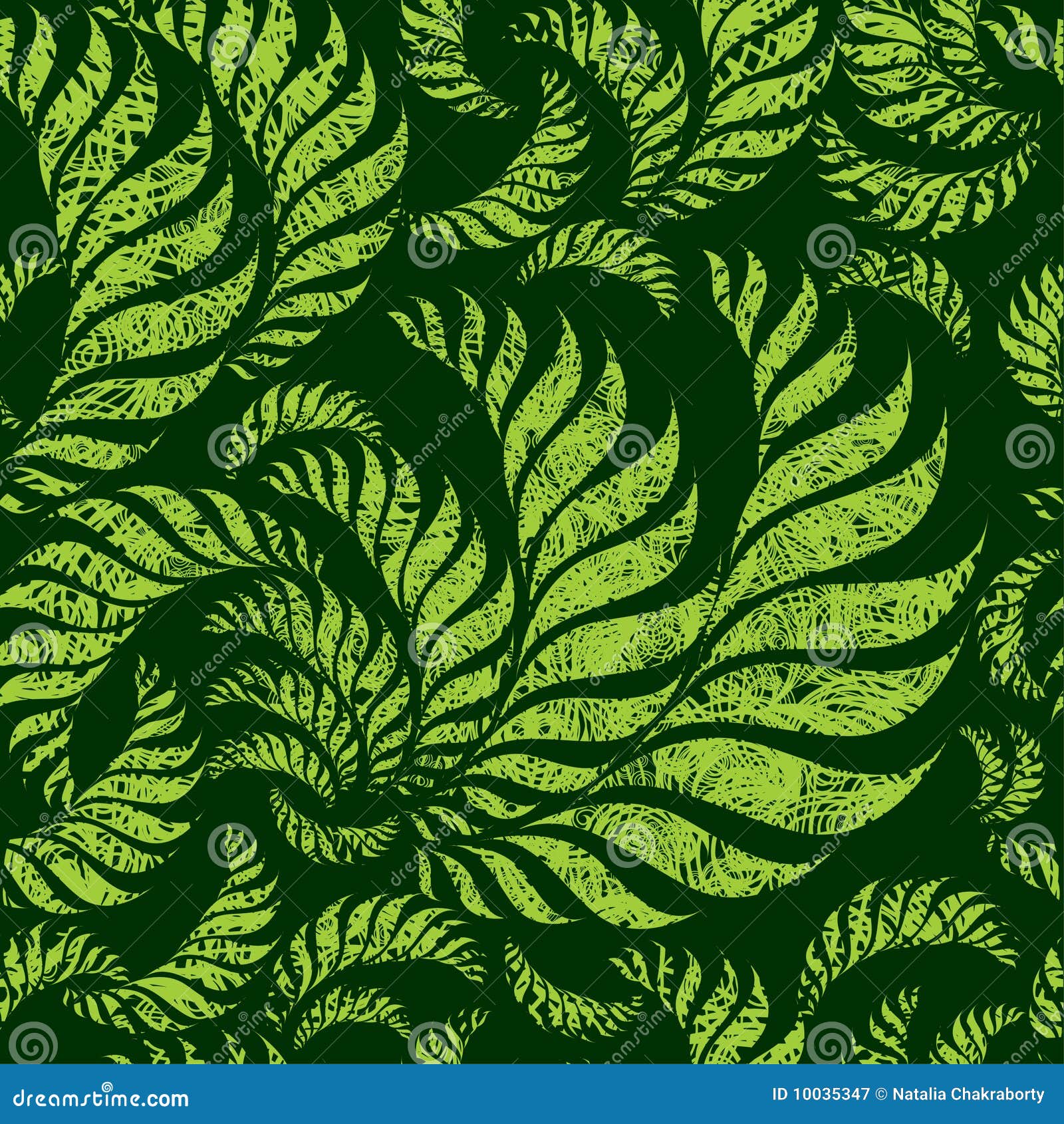 Seamless Grunge Floral Pattern Stock Vector - Illustration of green ...