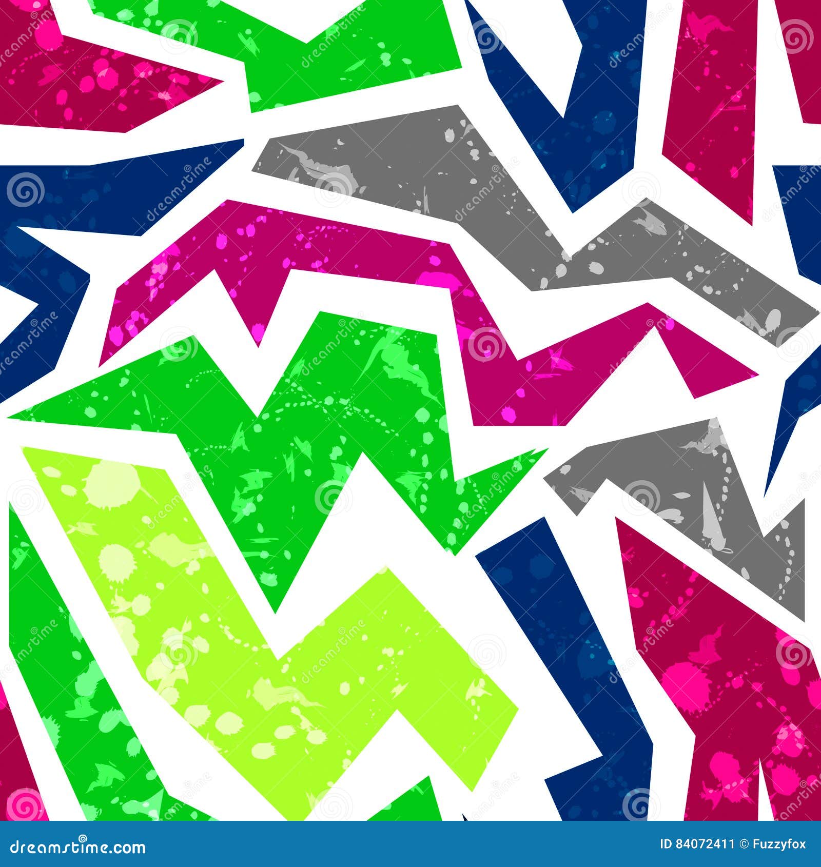 Seamless Grunge Graffiti Pattern Funky Urban Pattern Stock Illustration ...