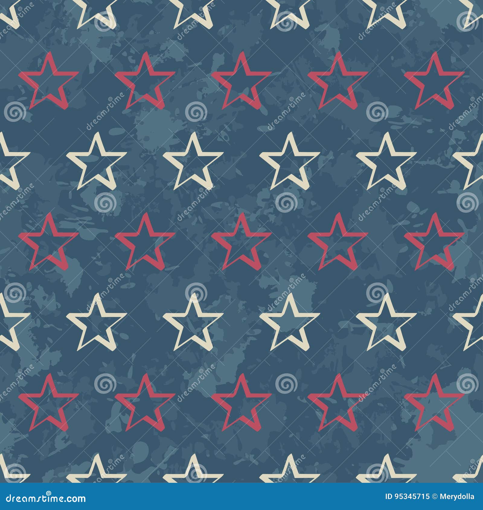 Seamless Grunge Military Pattern with Stars Stock Illustration ...