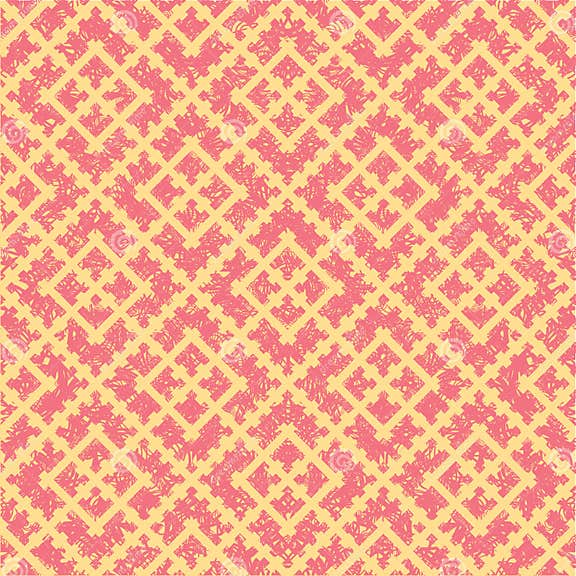 Seamless Grunge Russian Red Pattern Stock Vector - Illustration of ...