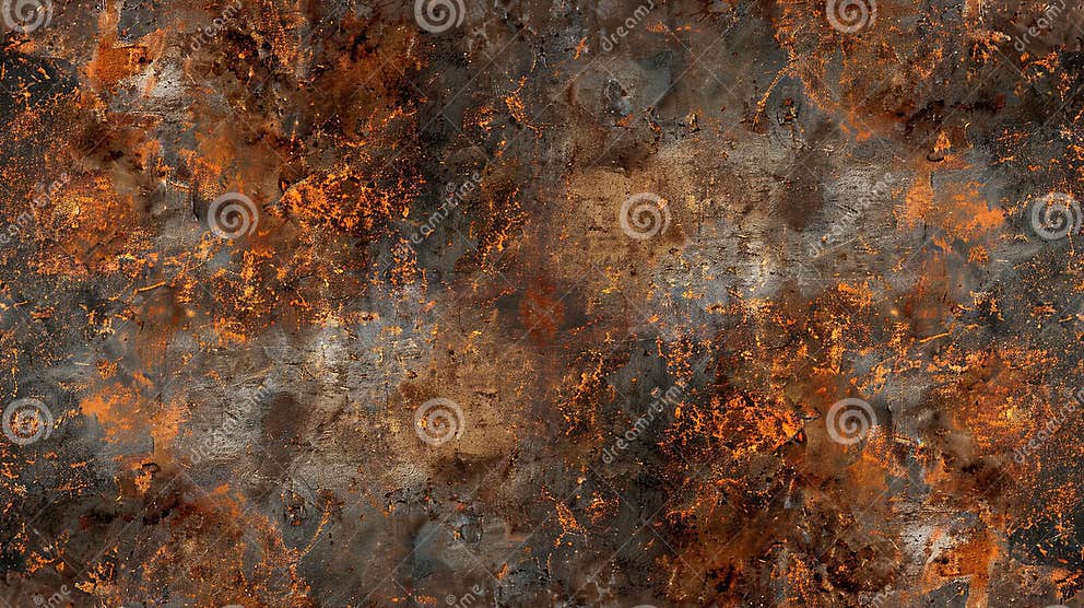 Seamless Grunge Rust Design. Industrial Charm Pattern for Versatile ...