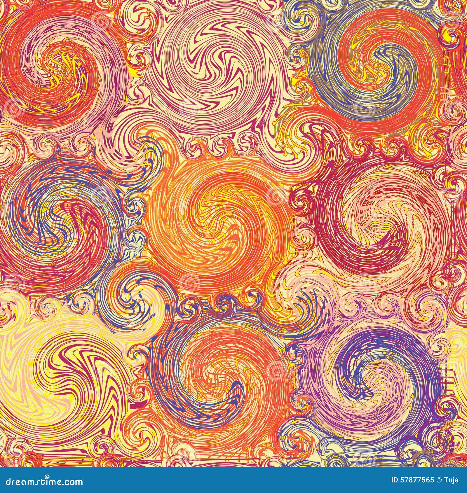 Seamless Grunge Swirled Colorful Pattern Stock Vector - Illustration of ...