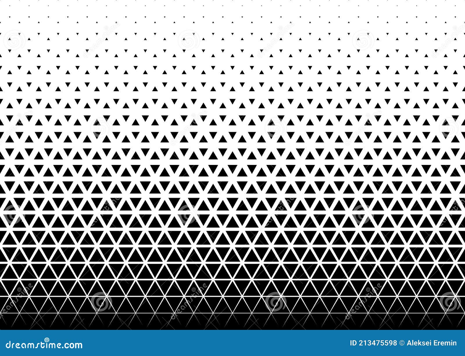 Seamless Halftone Vector Background. Filled with Black Triangles ...