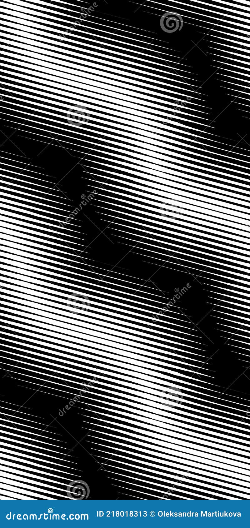 Seamless Halftone Wavy Pattern. Stylish Monochrome Striped Texture ...