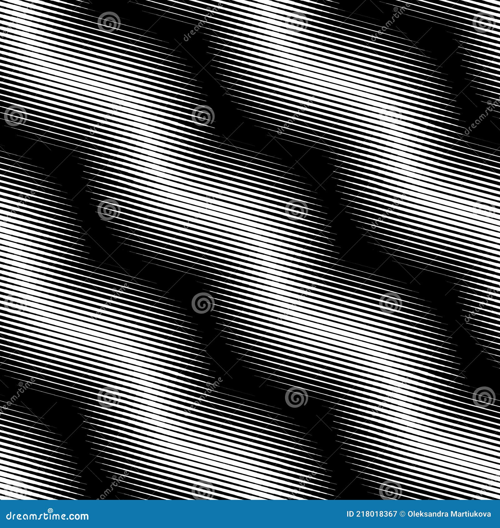 Seamless Halftone Wavy Pattern. Stylish Monochrome Striped Texture ...