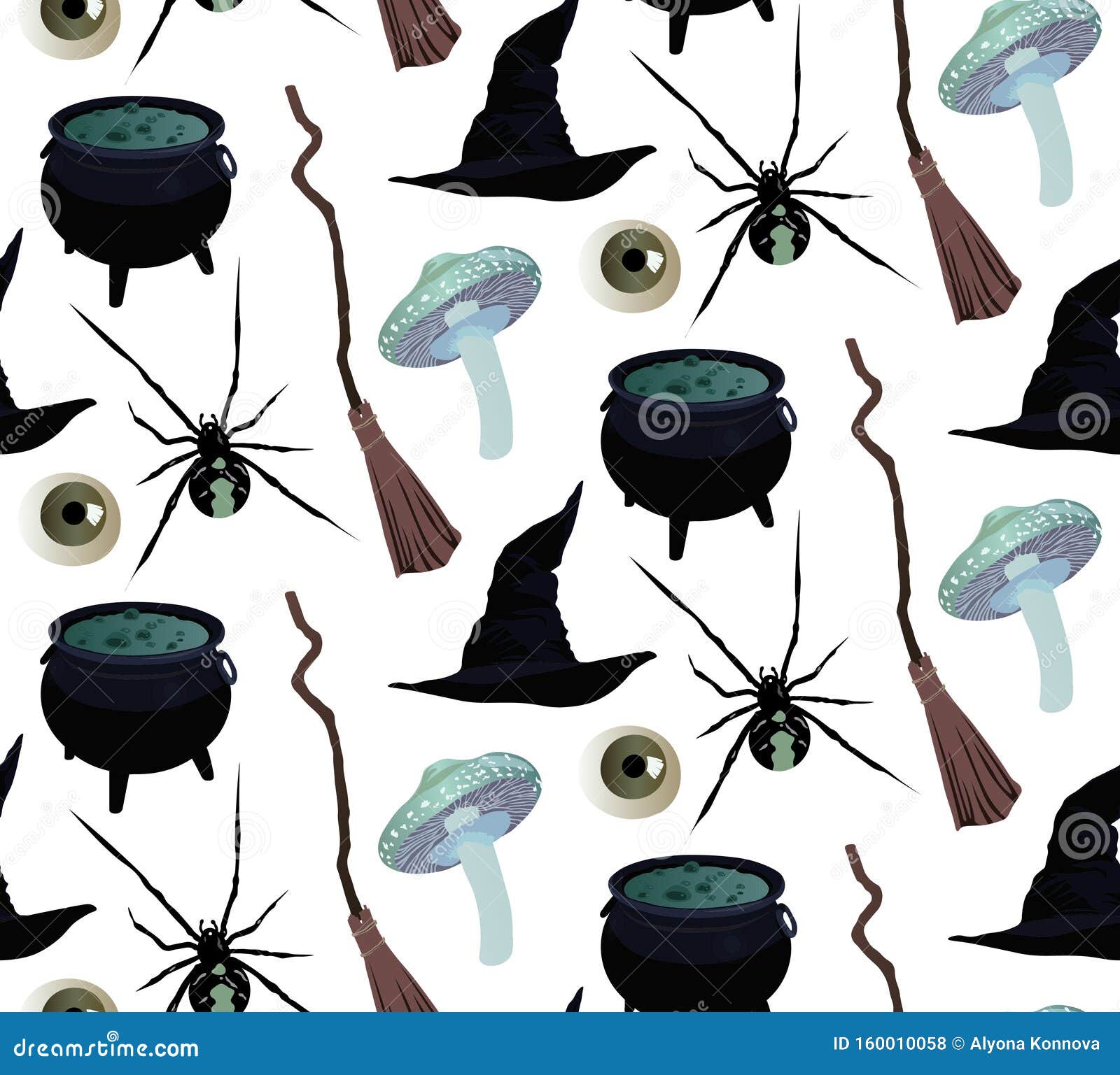 Witch Pattern Seamless. Hag Background. Hex Texture Vector Illustration ...