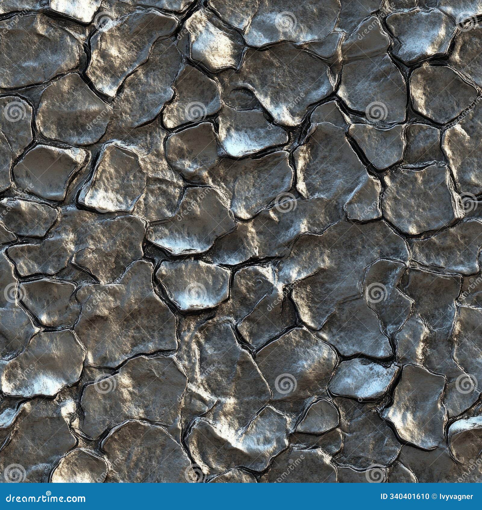 Seamless Hammered Metal Texture Stock Photo - Image of reflections ...