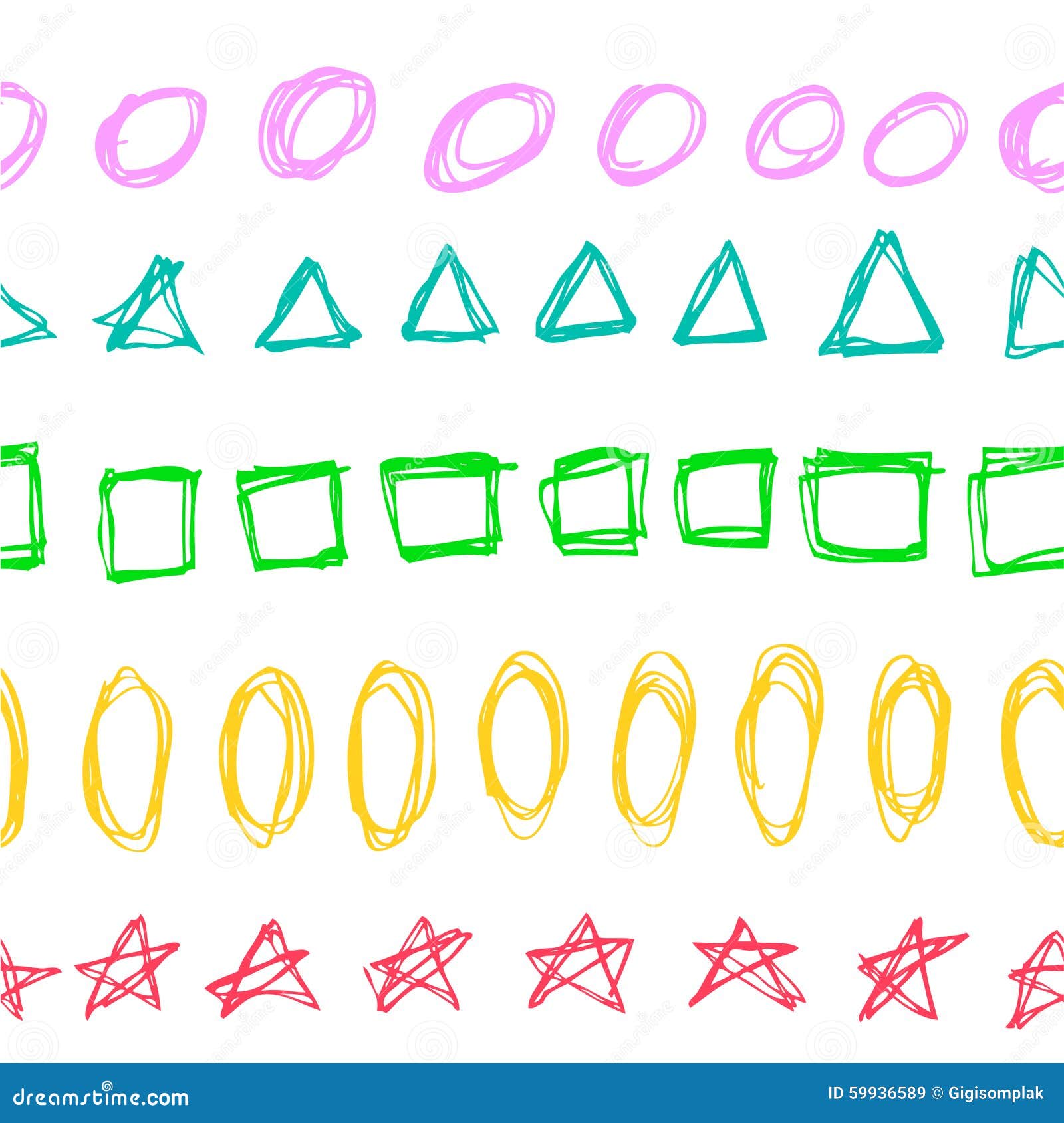 Seamless Hand Draw Sketch Background - Shape Streak Stock Vector ...