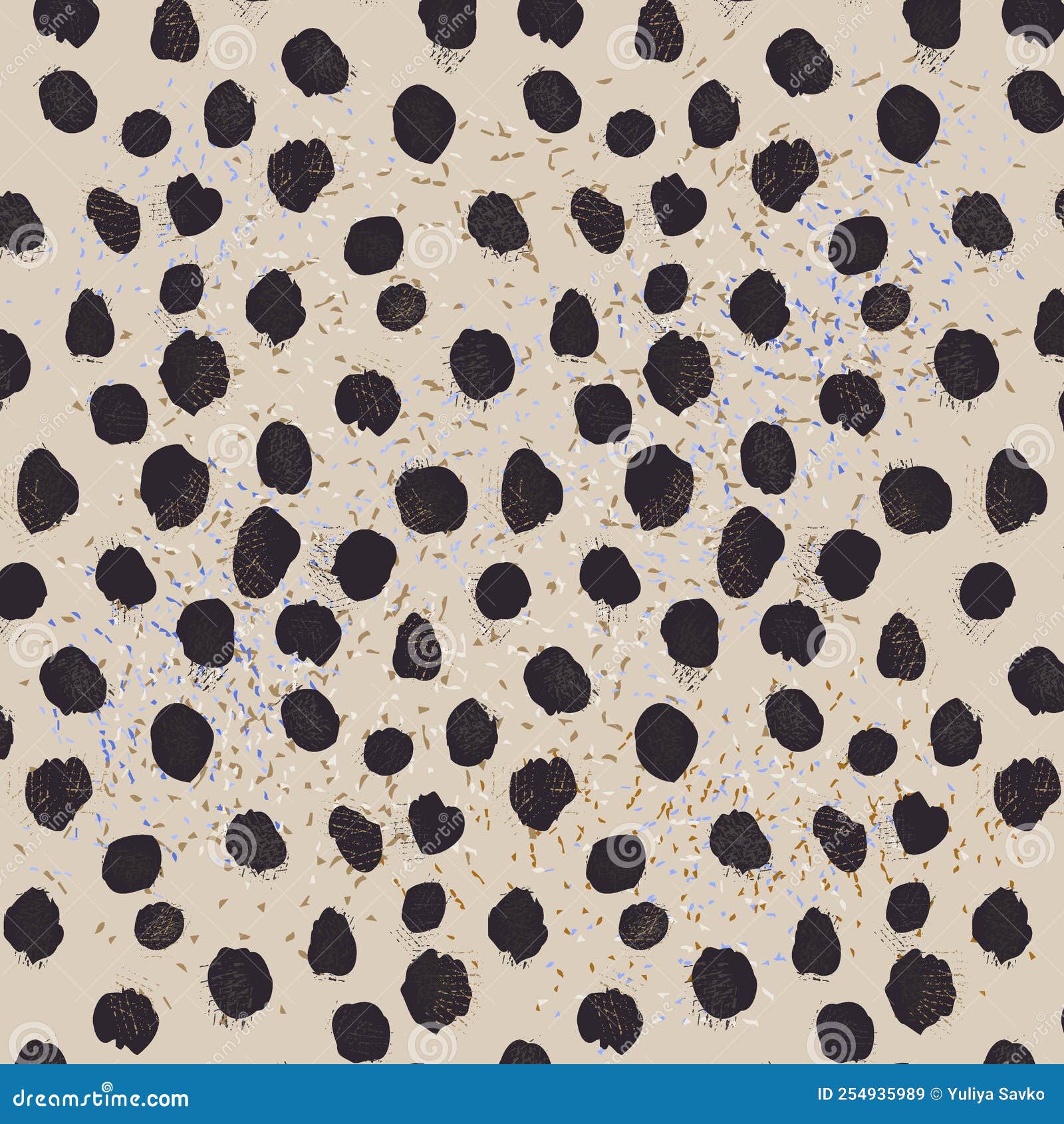 Seamless Animal Vector Pattern. Cheetah Skin Print Stock Vector ...