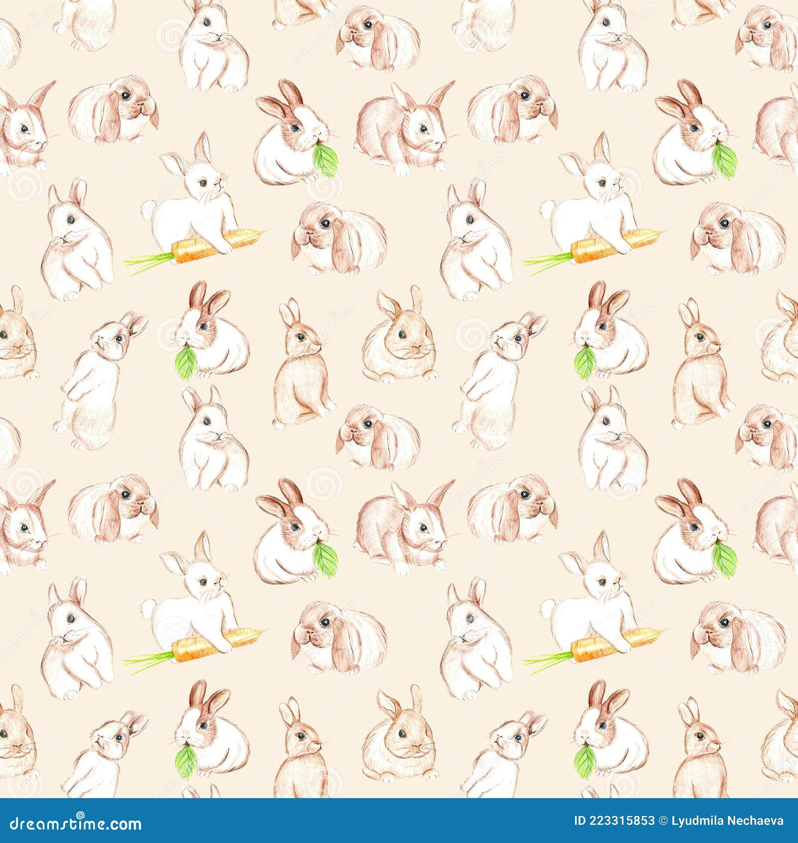Set Of Different Rabbits Silhouettes On White Background. Including ...