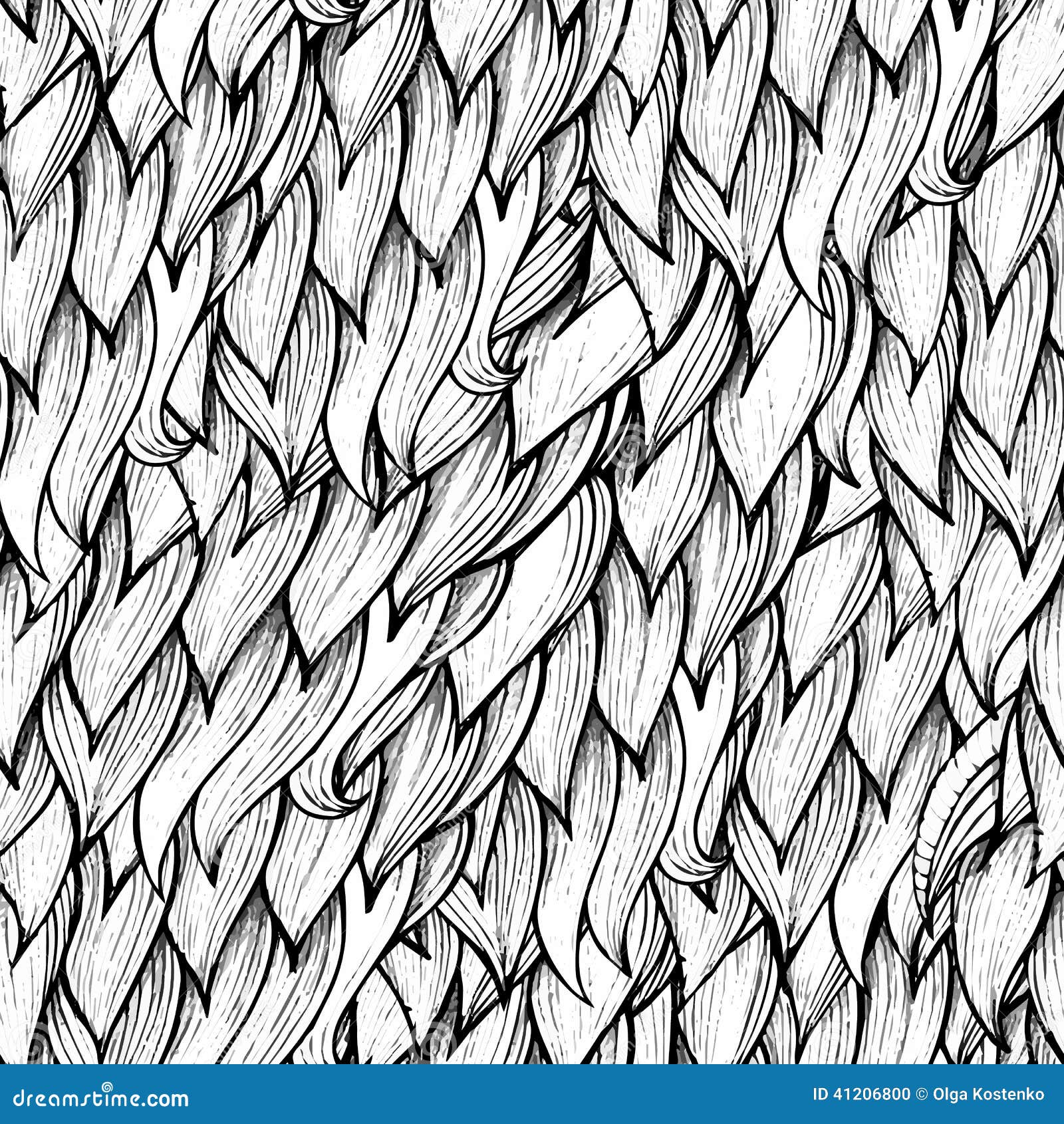 Seamless Hand Drawn Abstract Seamless Pattern Stock Vector ...