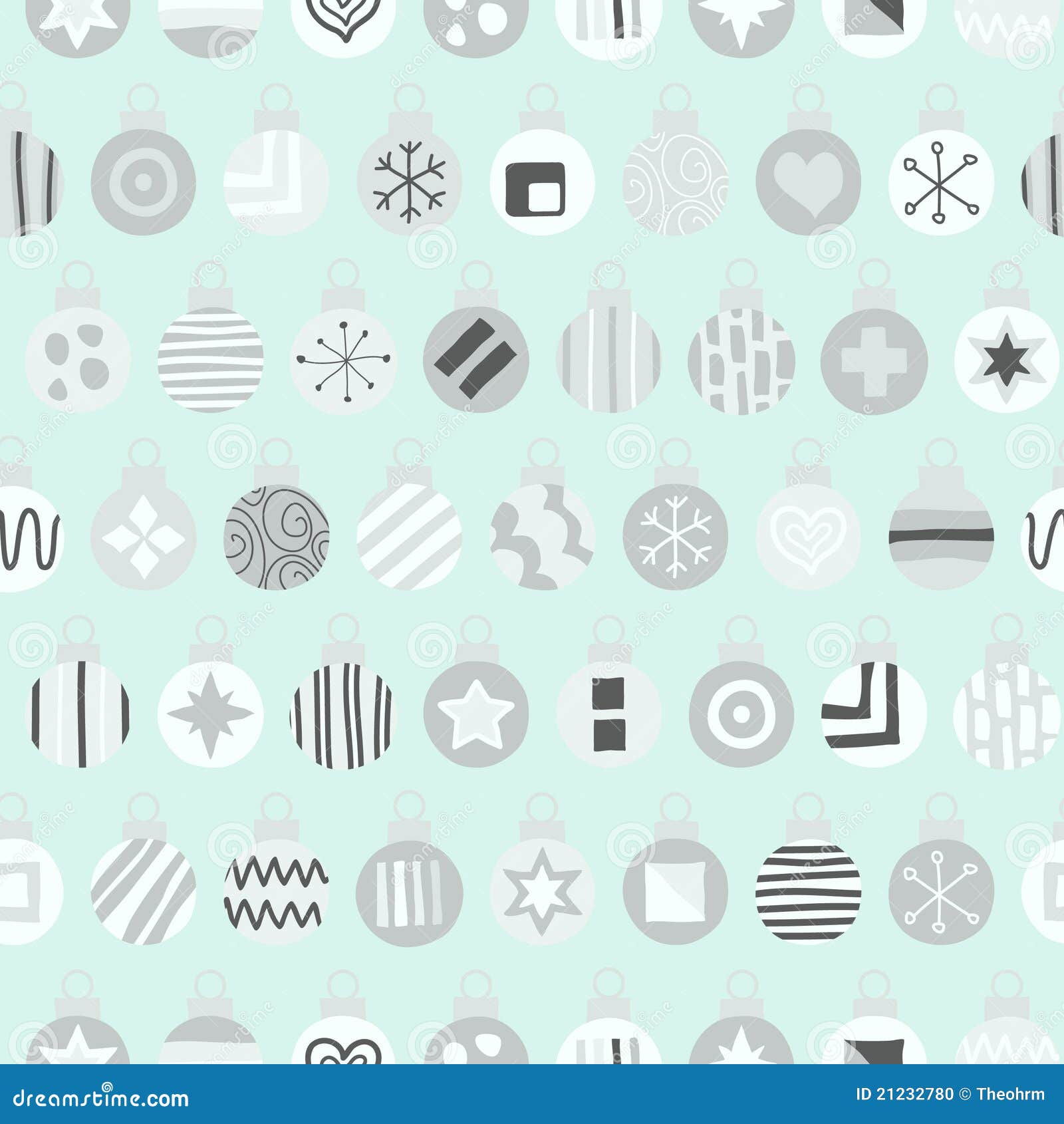 Seamless Hand Drawn Bauble Background Stock Vector - Illustration of ...