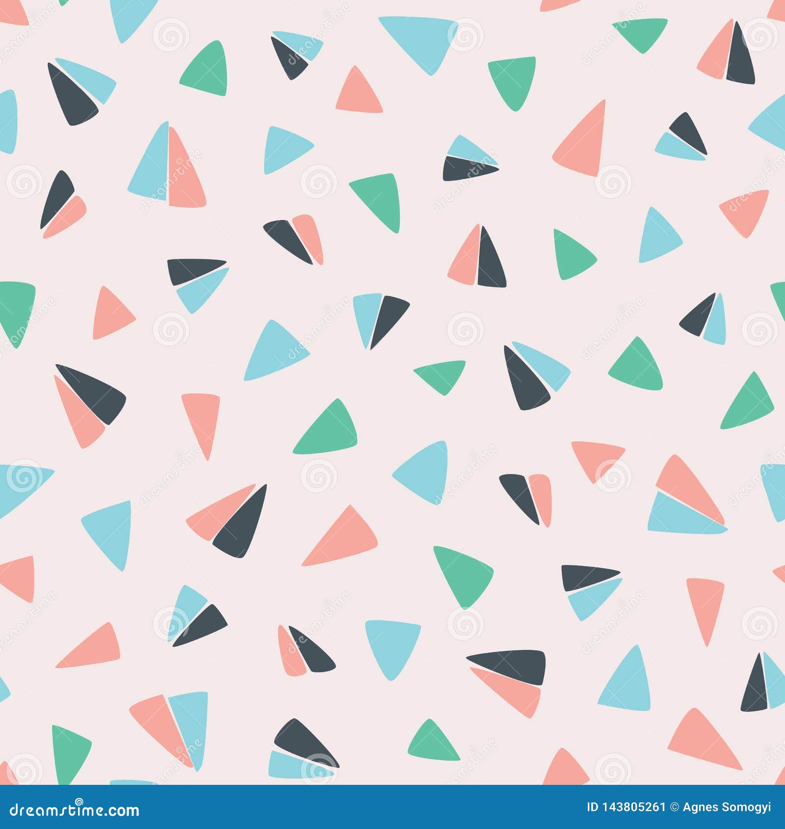 Seamless Hand Drawn Geometric Pattern with Flying Paper Plane Like ...