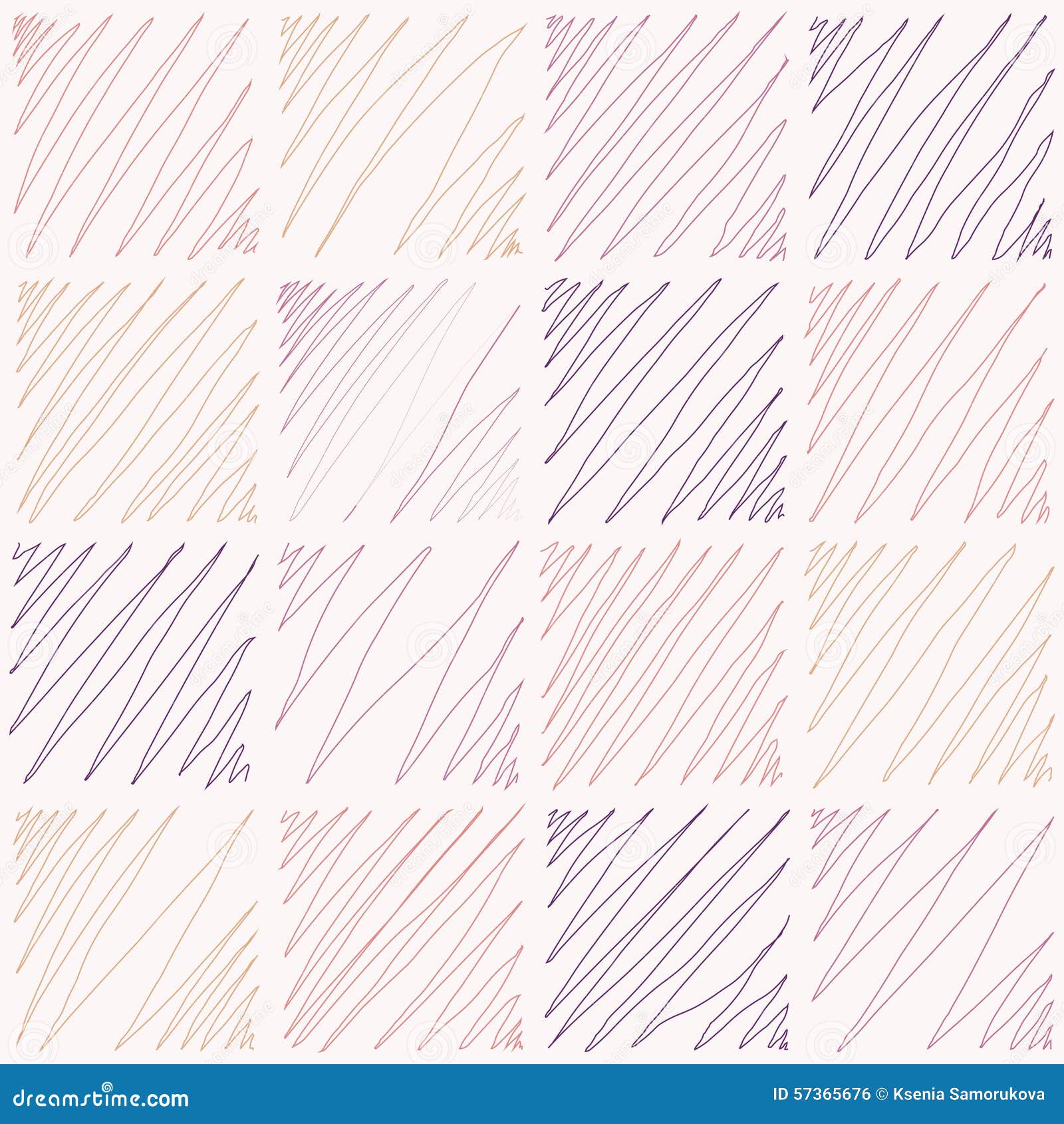 Seamless Hand Drawn Pattern - Pastel Shade Stock Vector - Illustration ...