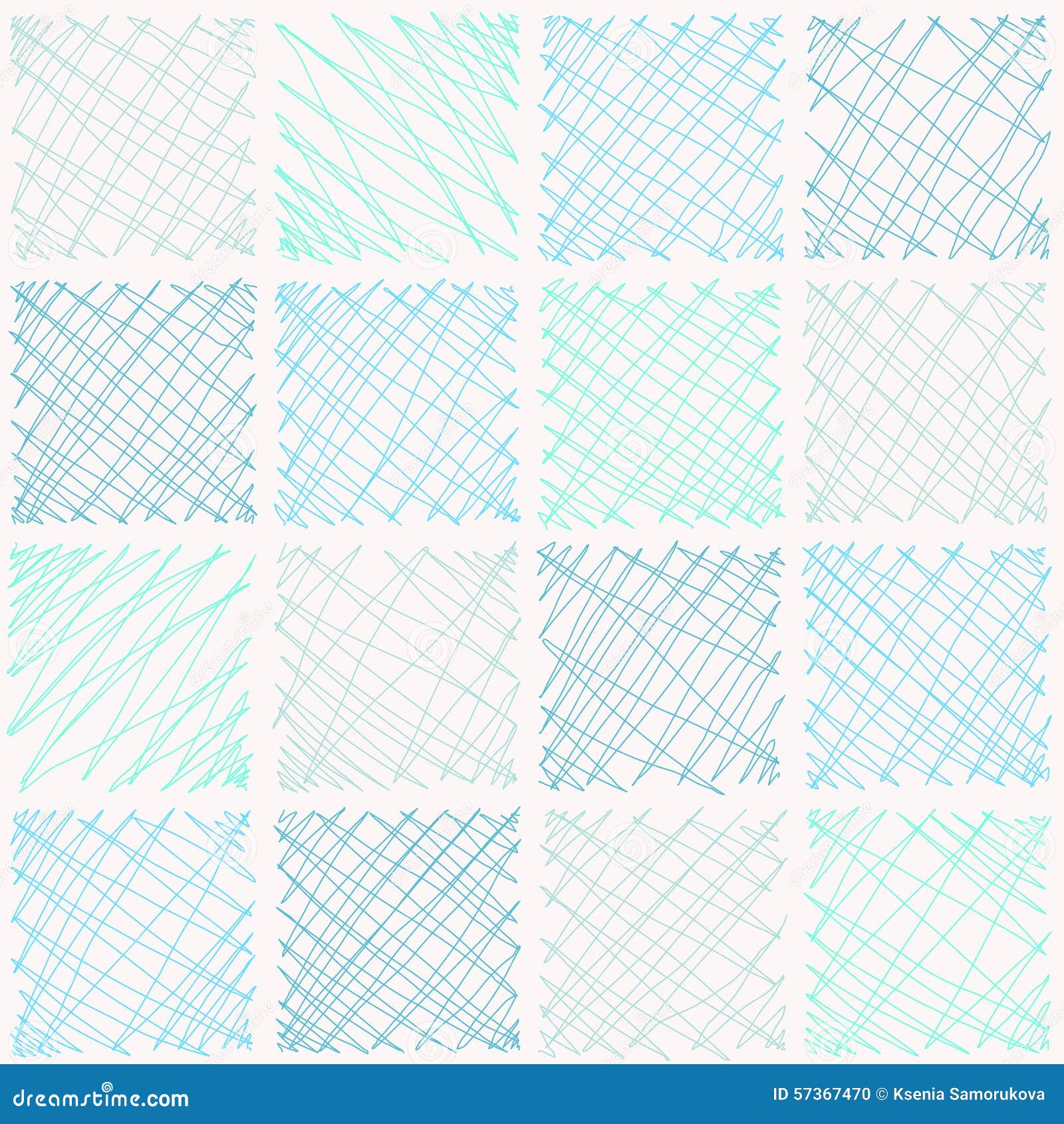 Seamless Hand Drawn Pattern - Pastel Shade Stock Vector - Illustration ...