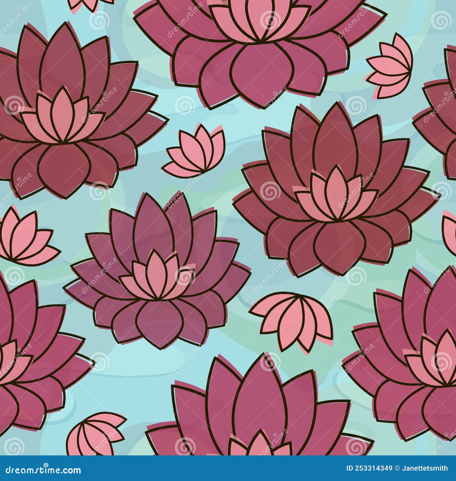 Transparent Red Lotus Flowers Stock Vector - Illustration of ornamental ...