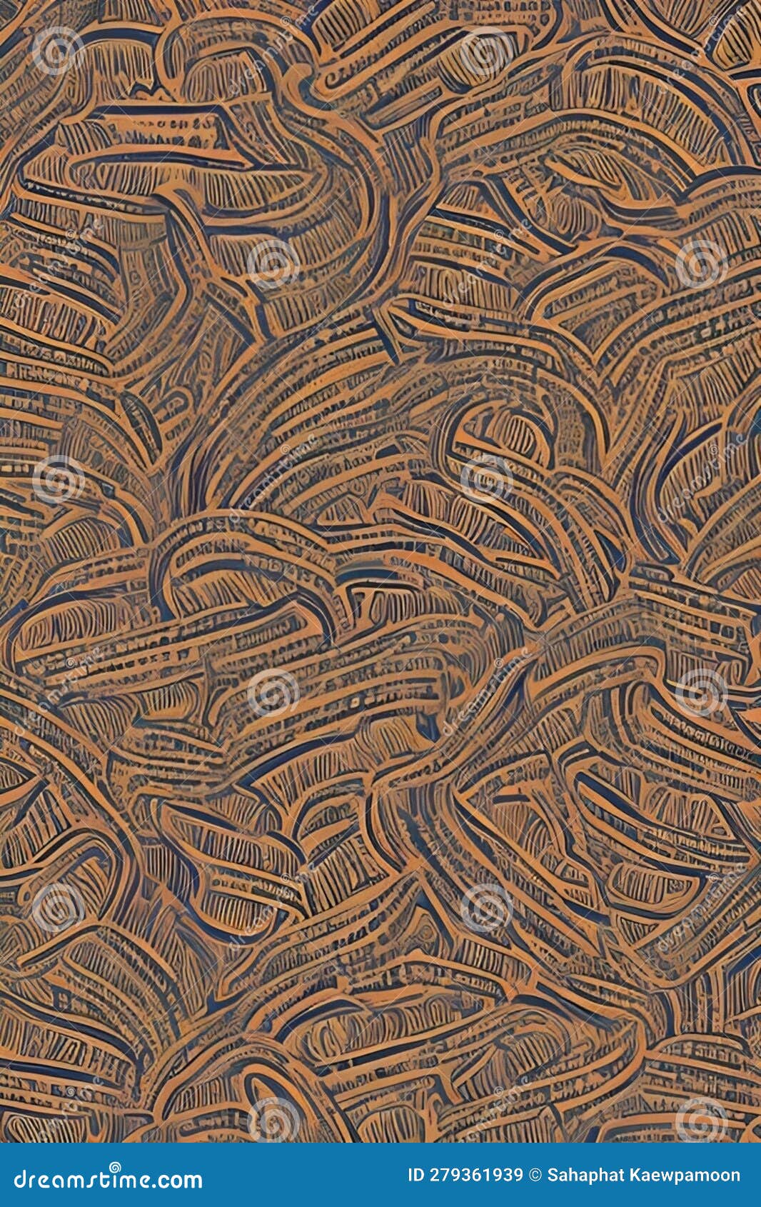 Seamless Hand Drawn Pencil Sketch Pattern for Surface Design and Print ...