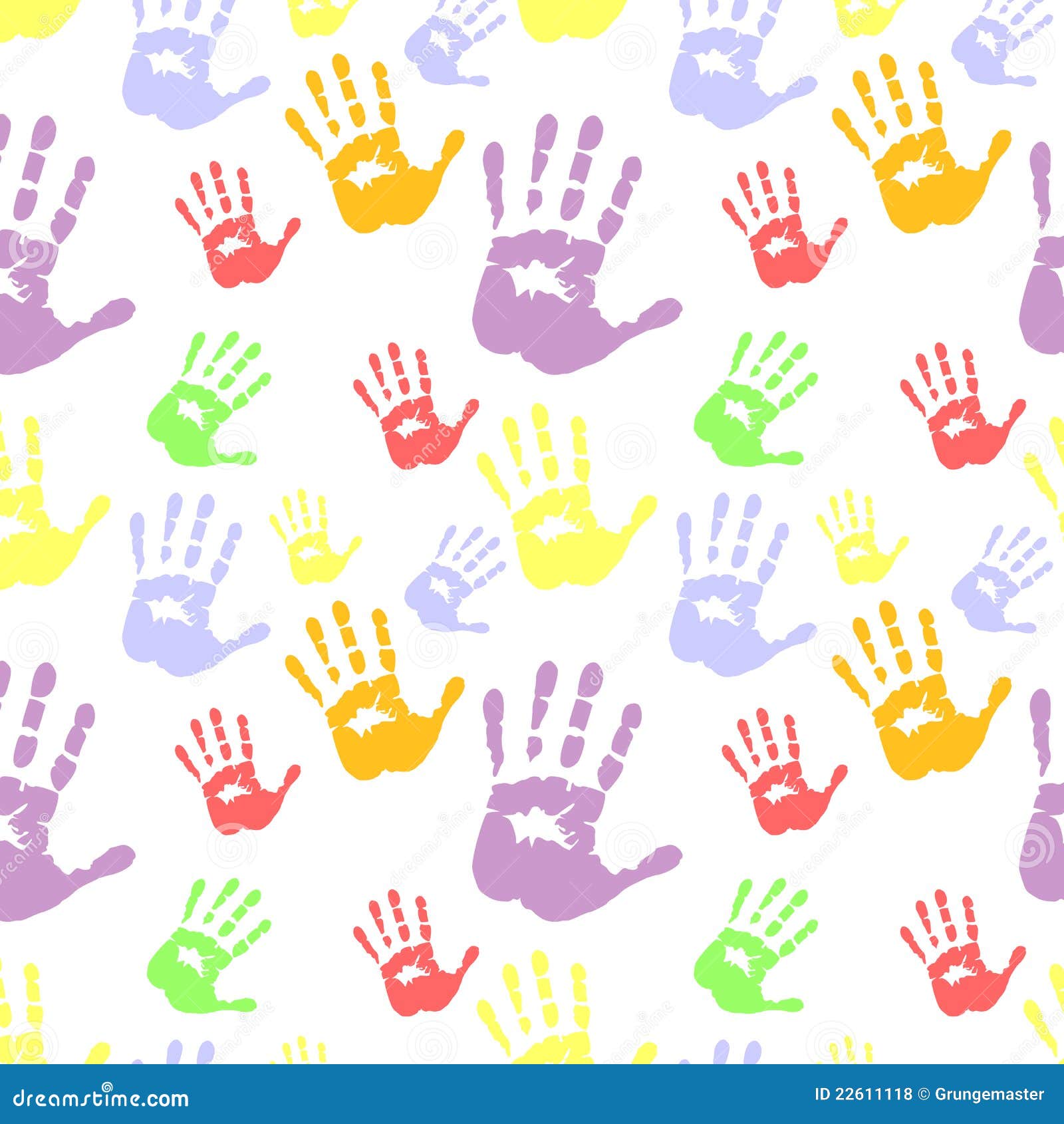 Seamless hand pattern stock vector. Illustration of isolated - 22611118